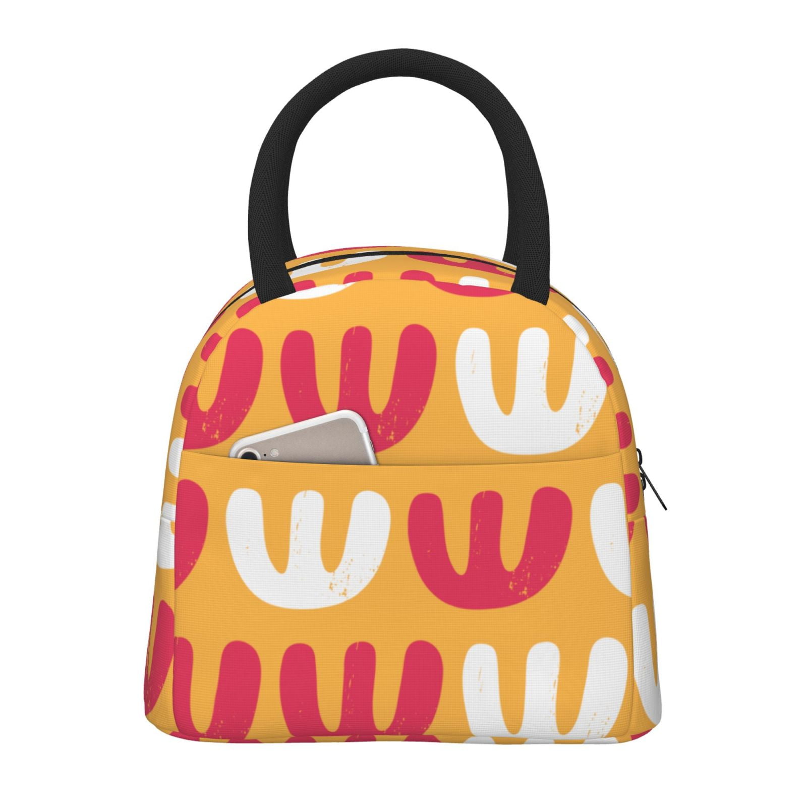 XMXT Reusable Lunch Bag Women, Colorful Grass Graffiti Large Lunchbox ...