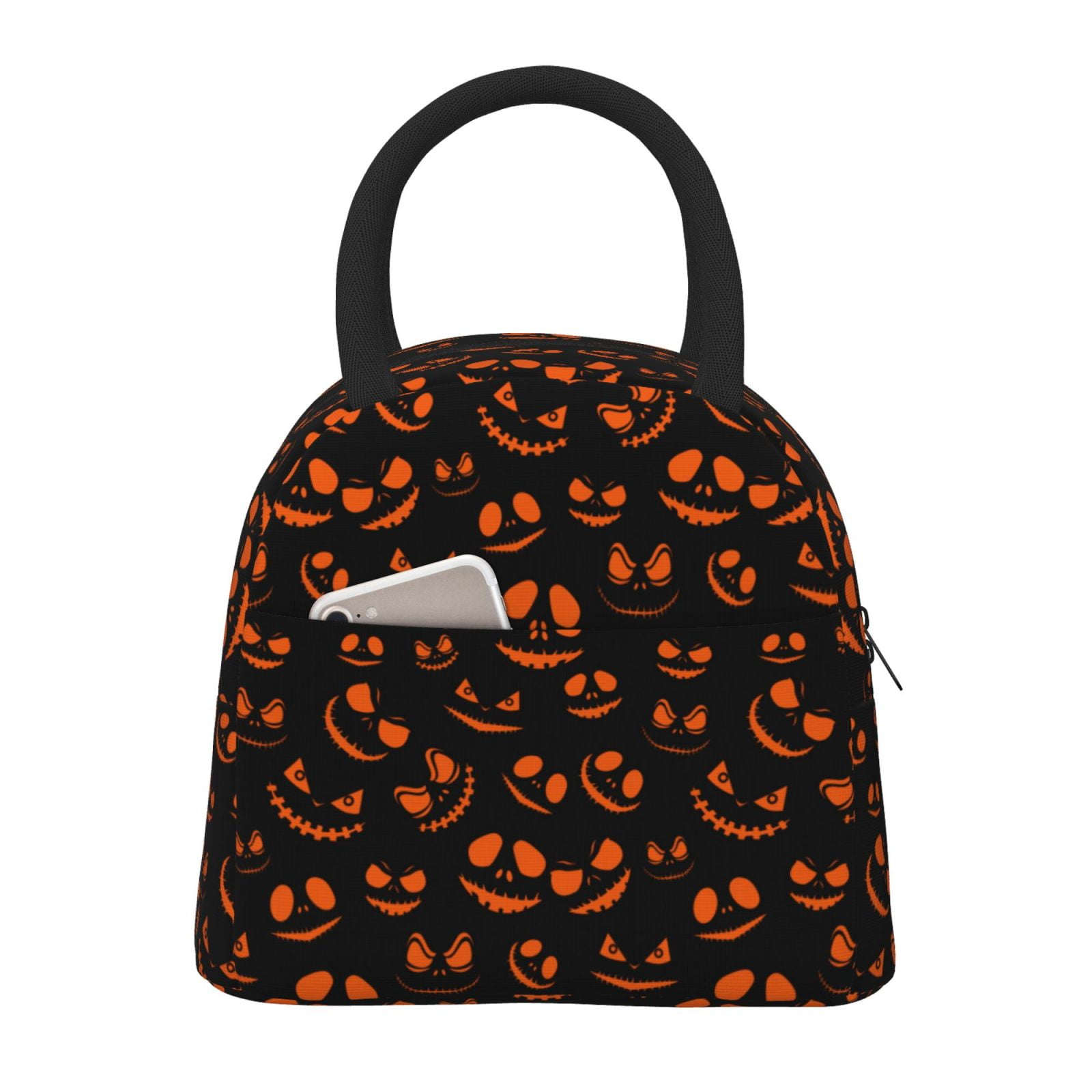 XMXT Reusable Lunch Bag Women, Halloween Ghost Faces Pattern Large ...