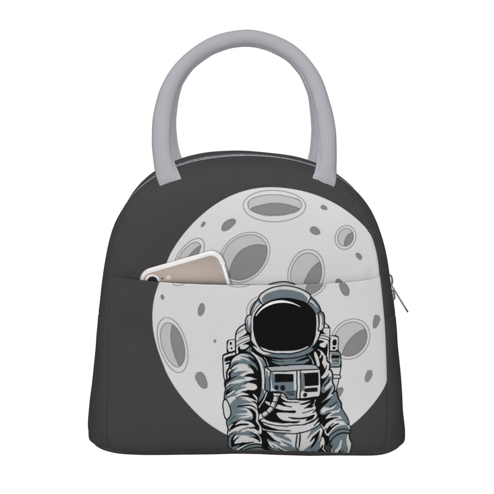 XMXT Reusable Lunch Bag Women, Moon Astronaut Illustration Large ...