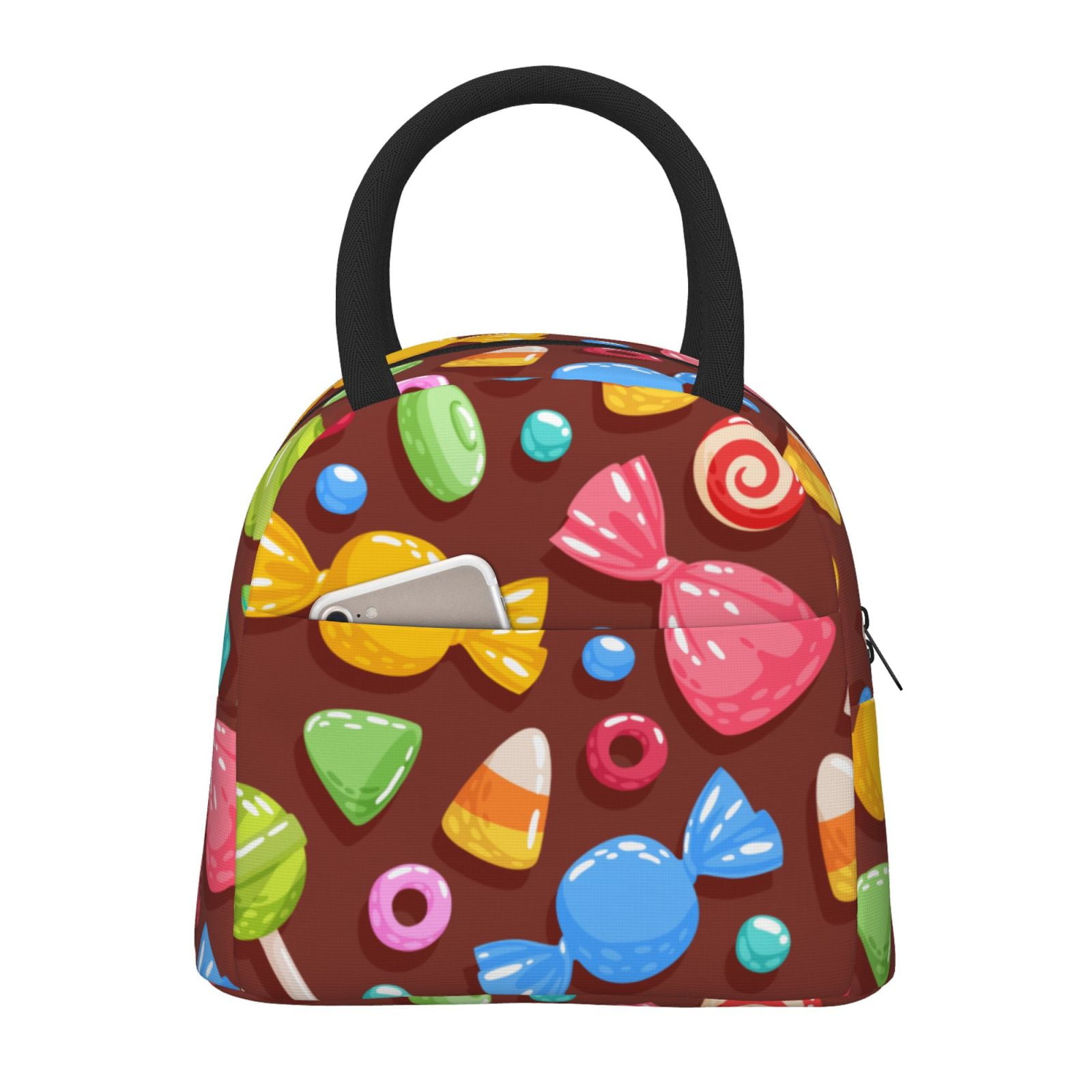XMXT Reusable Lunch Bag Women, Multiple Candy Cartoon Prints Large ...