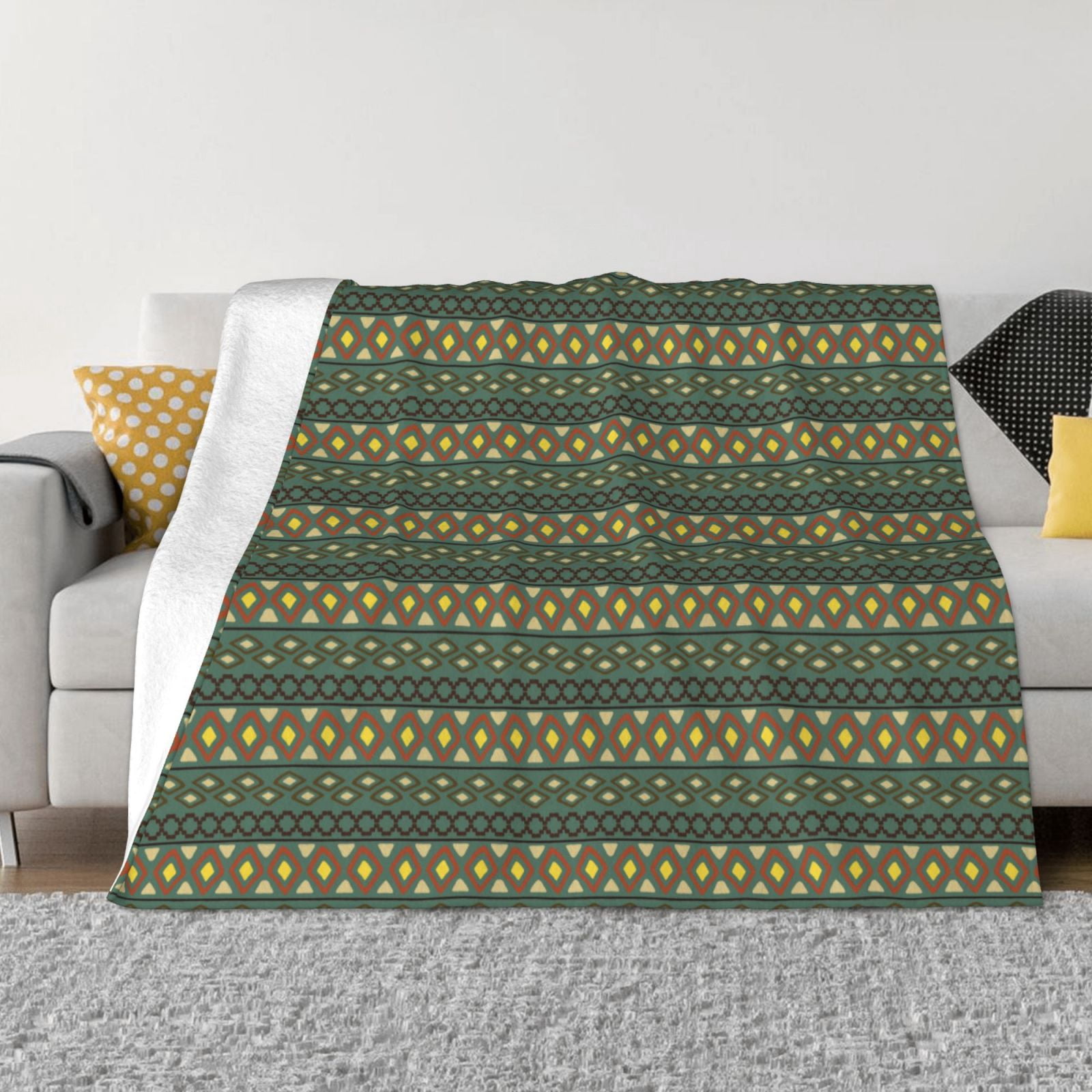 XMXT Throw Blanket, African Deco Color Prints Machine Washable Blankets ...