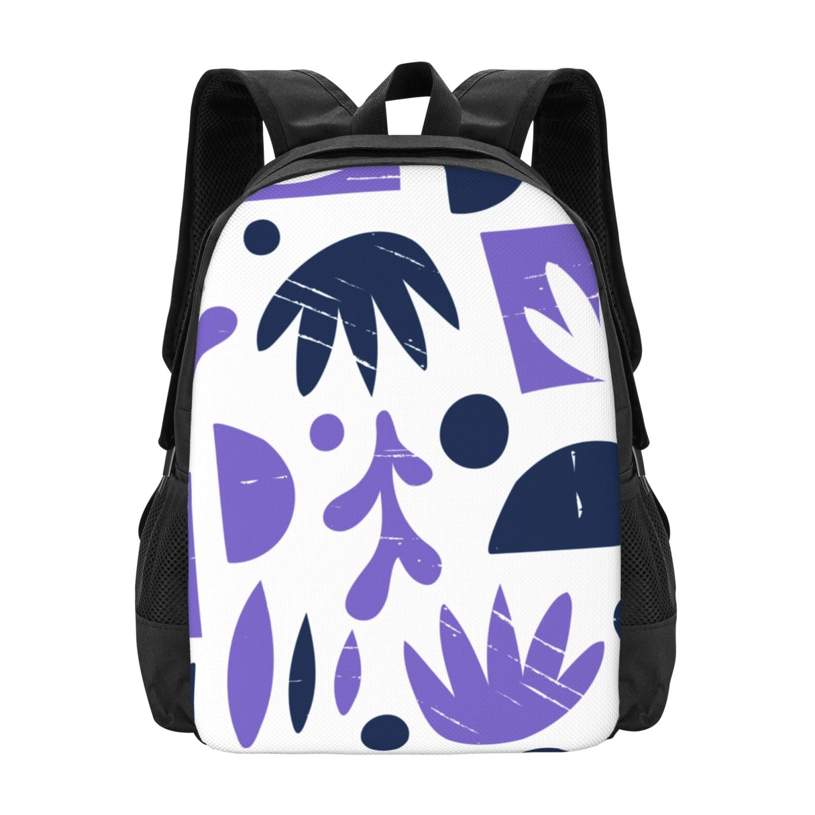 XMXT Travel Laptop Backpack for School Work, Abstract Purple Leaves ...