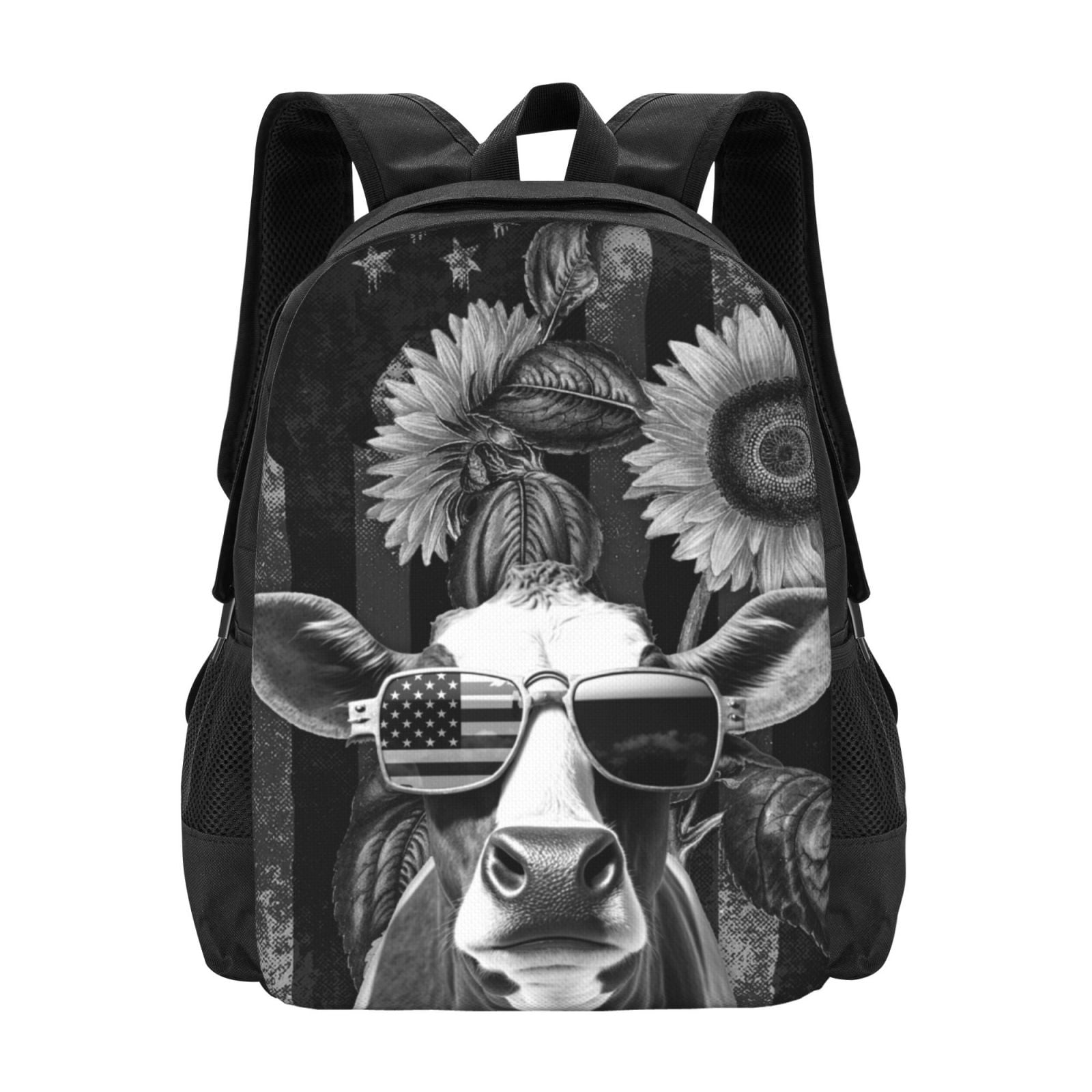 XMXT Travel Laptop Backpack for School Work, American Vintage Cow Print ...