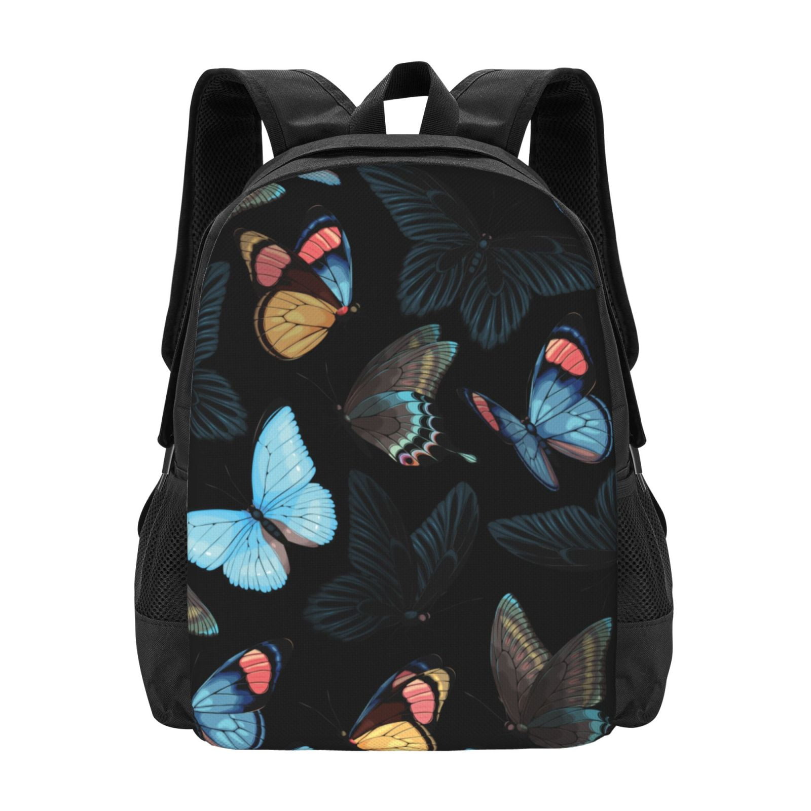 XMXT Travel Laptop Backpack for School Work, Black Background Colorful ...