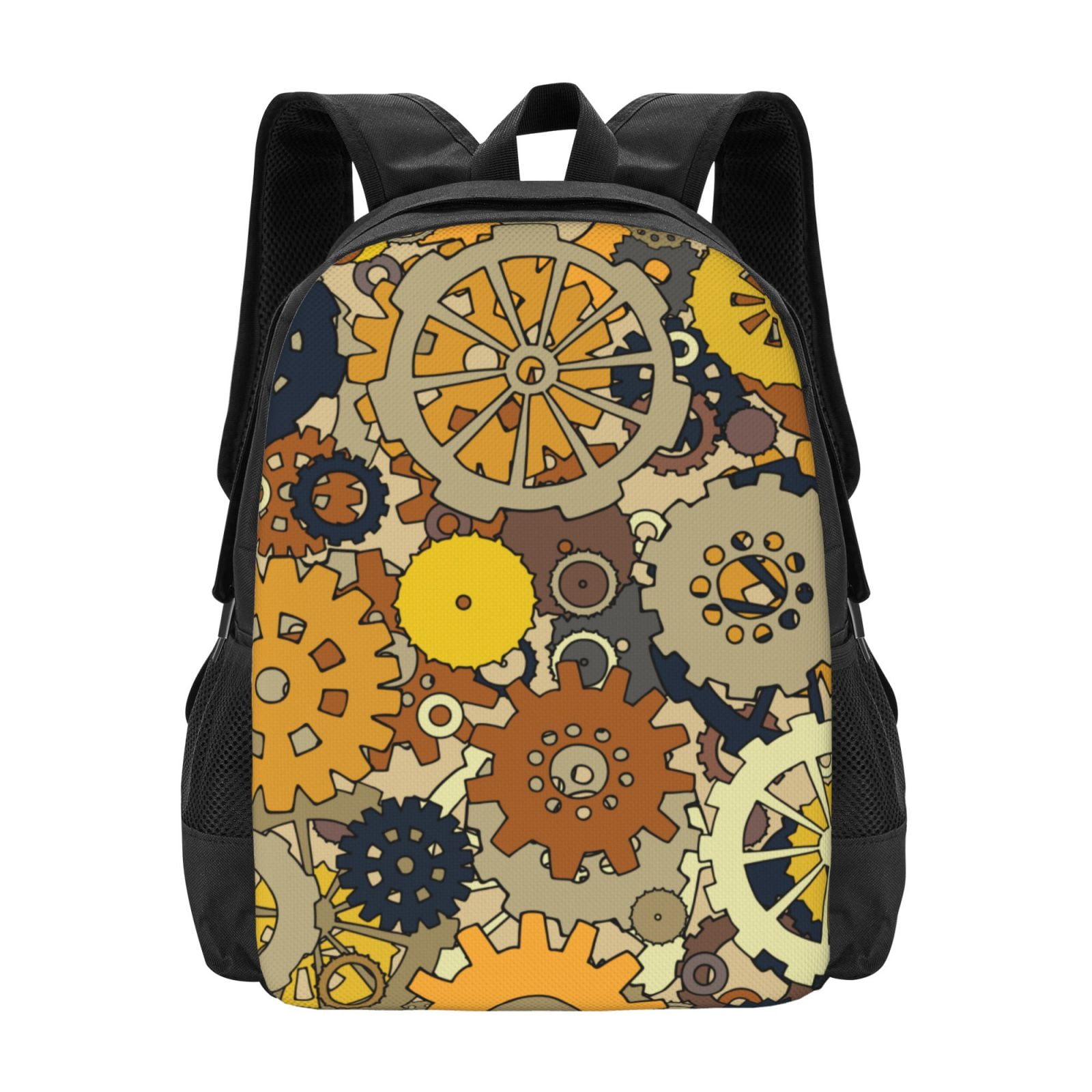 XMXT Travel Laptop Backpack for School Work, Cartoon Gear Print Large ...