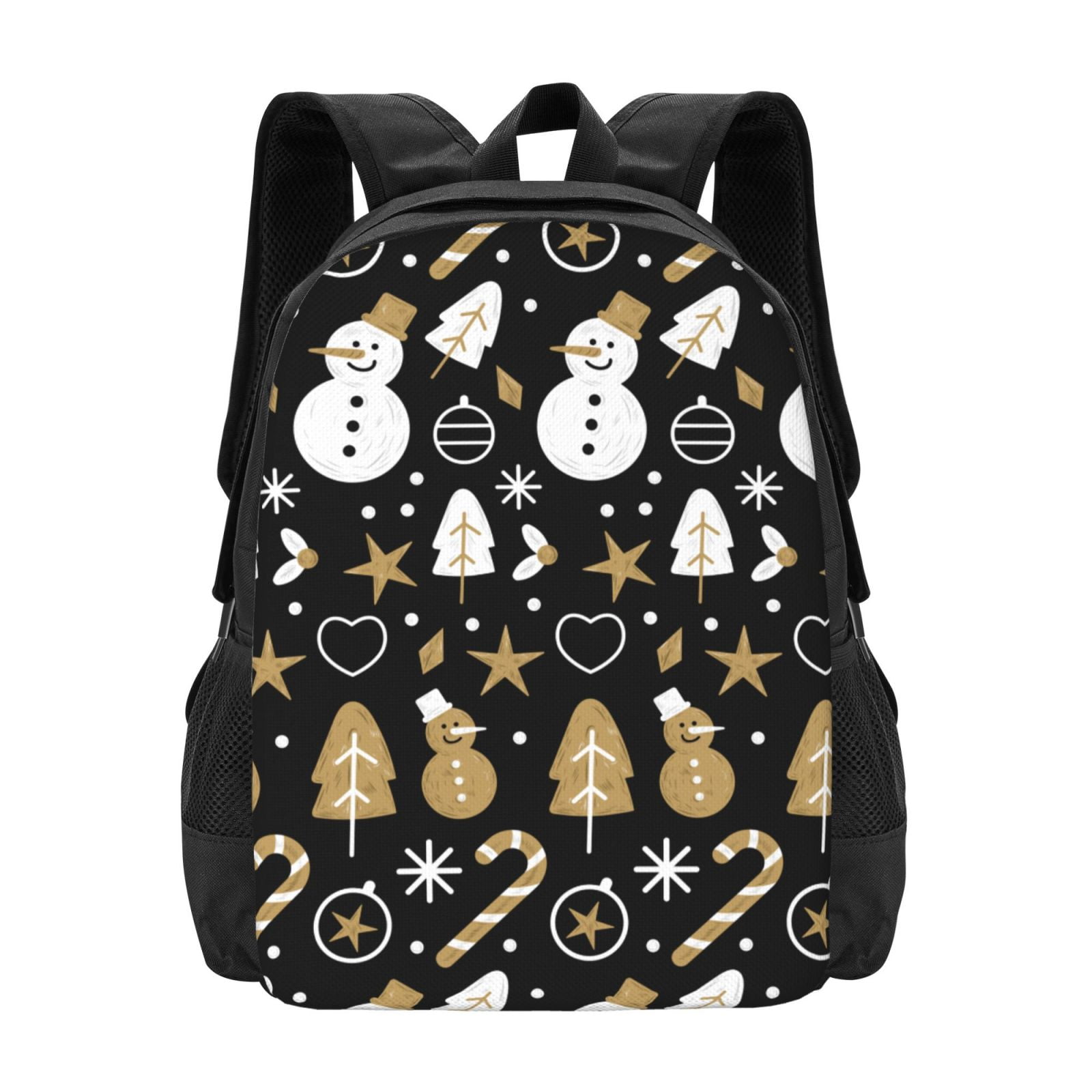 XMXT Travel Laptop Backpack for School Work, Christmas Snowman Black ...