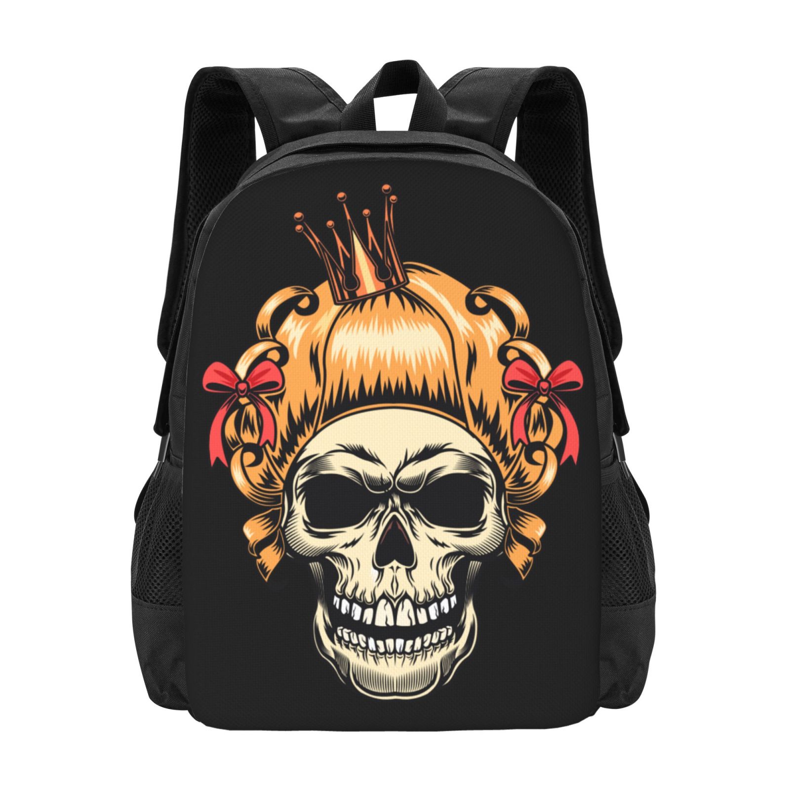 XMXT Travel Laptop Backpack for School Work, Cute Female Skull Badge Large Capacity Bookbag ...