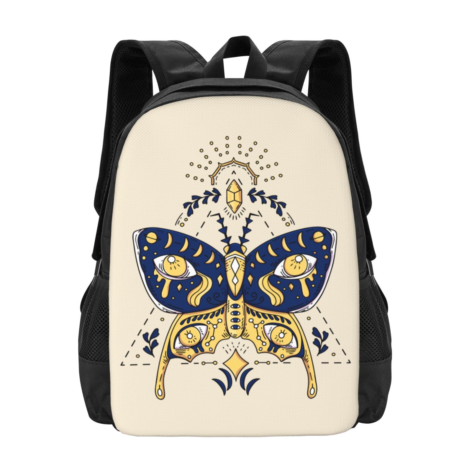 XMXT Travel Laptop Backpack for School Work, Flat Eyes Butterfly Large ...