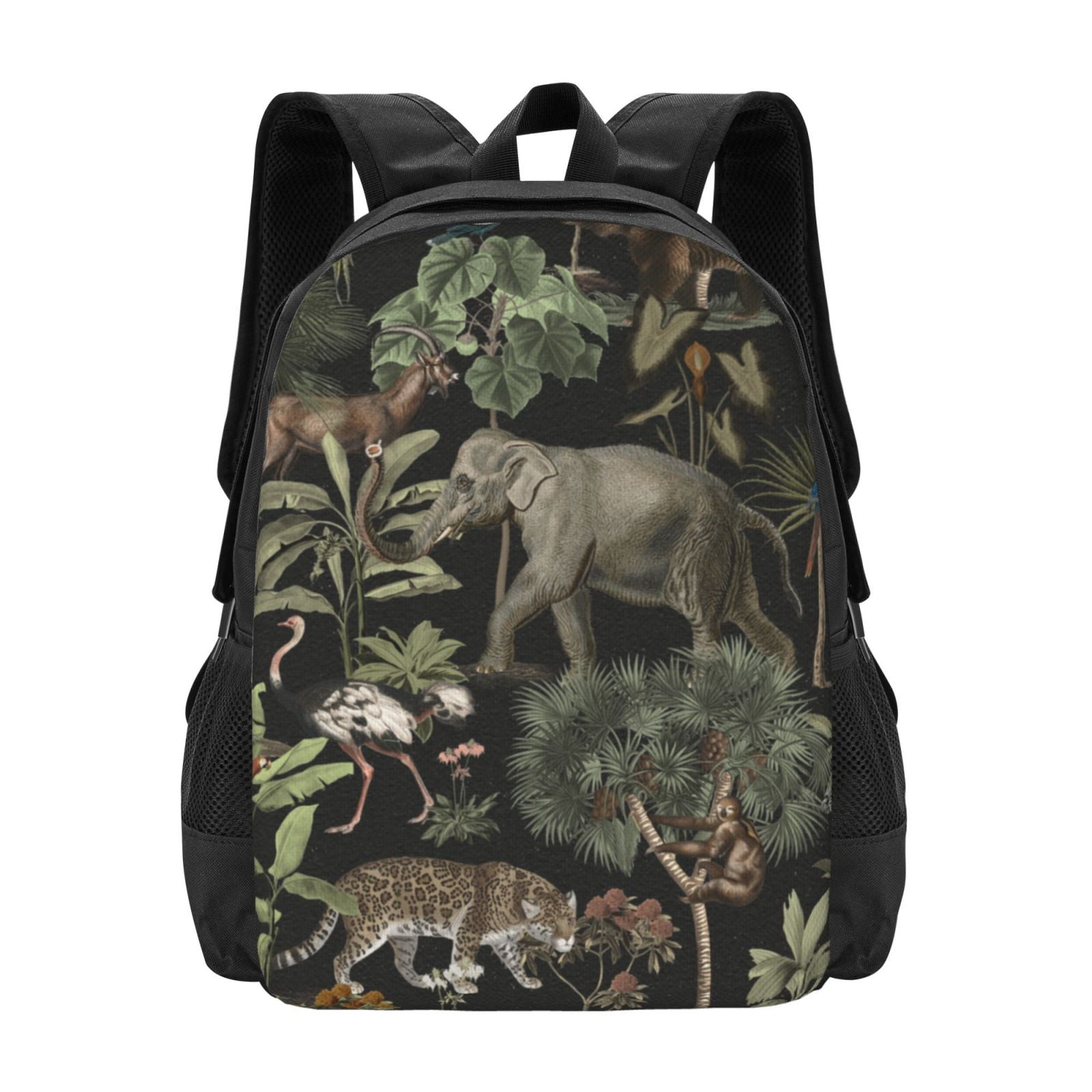 XMXT Travel Laptop Backpack for School Work, Forest Animals Background ...