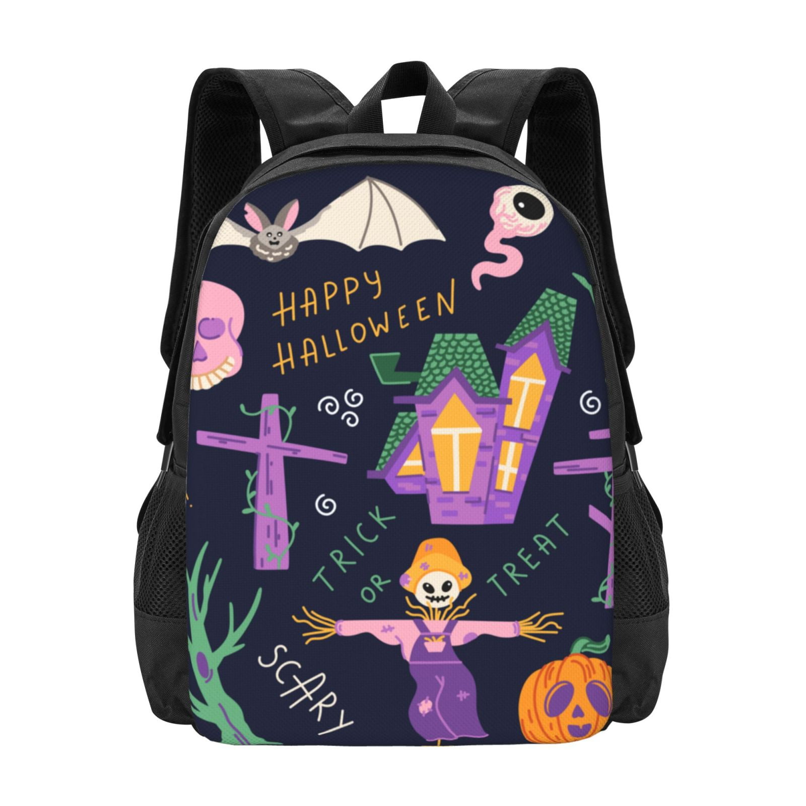 XMXT Travel Laptop Backpack for School Work, Funny Cartoon Halloween ...