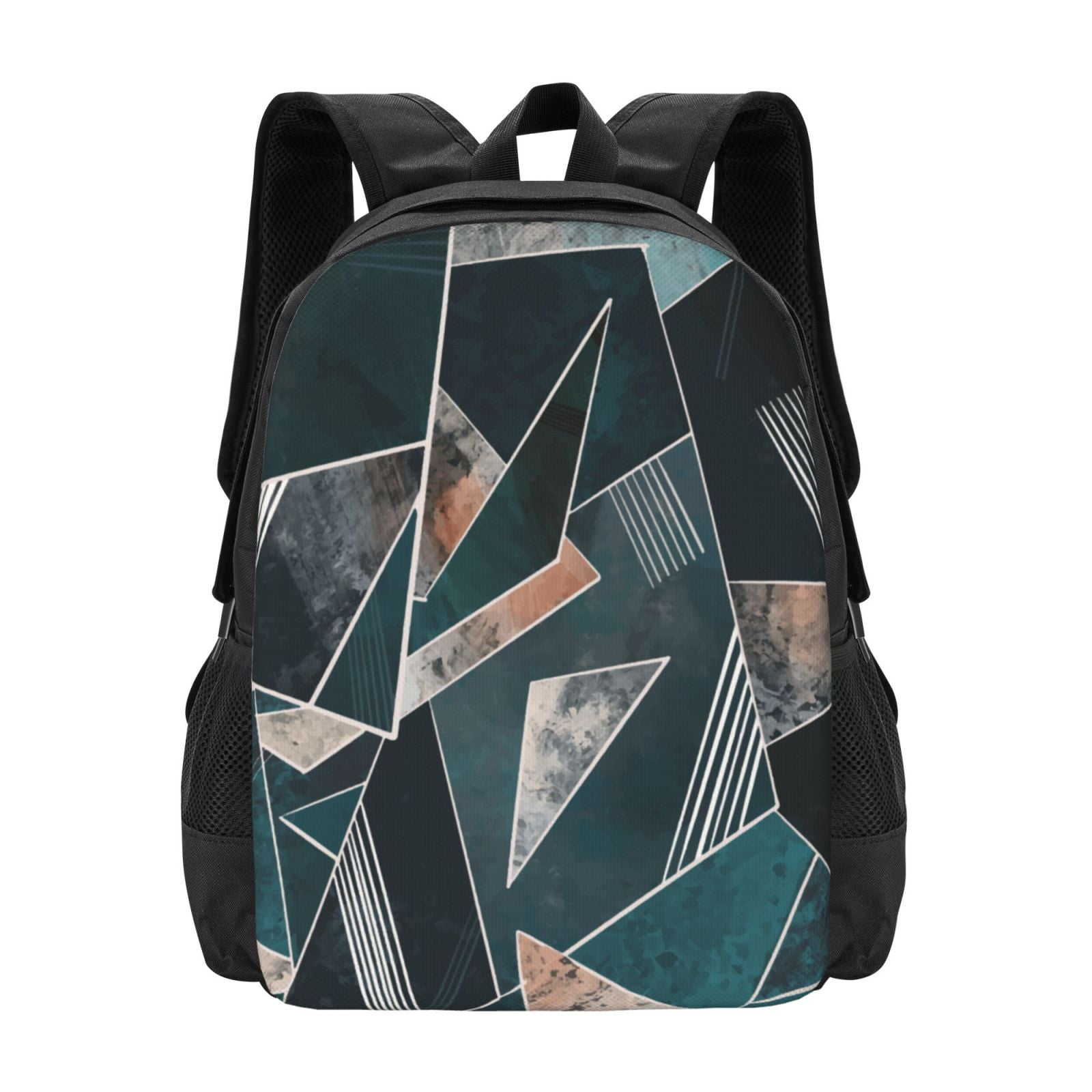 XMXT Travel Laptop Backpack for School Work, Marble Patchwork Print ...