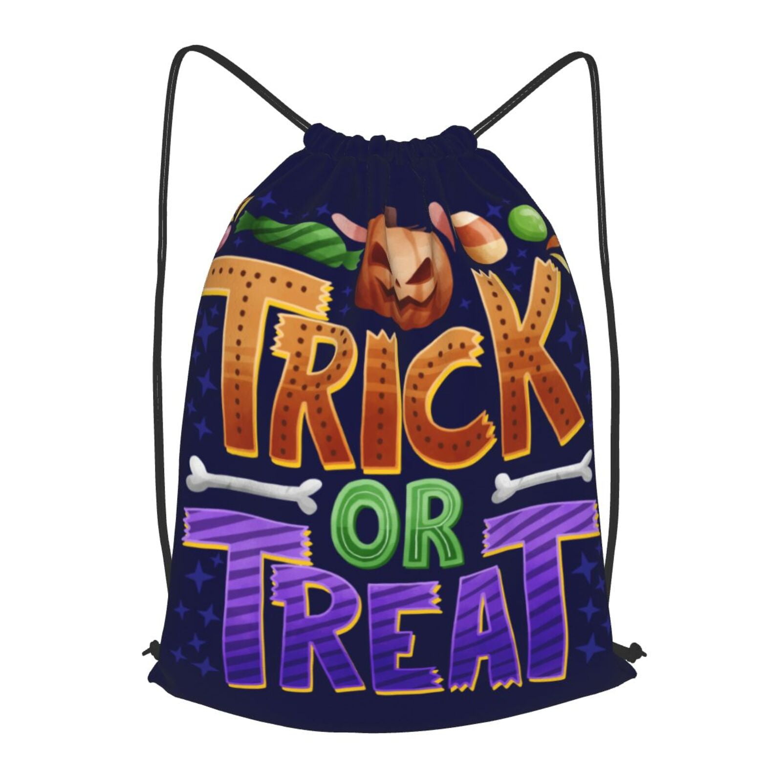 XMXT Unisex Drawstring Backpack for Women Men, Trick or Treat Cartoon ...