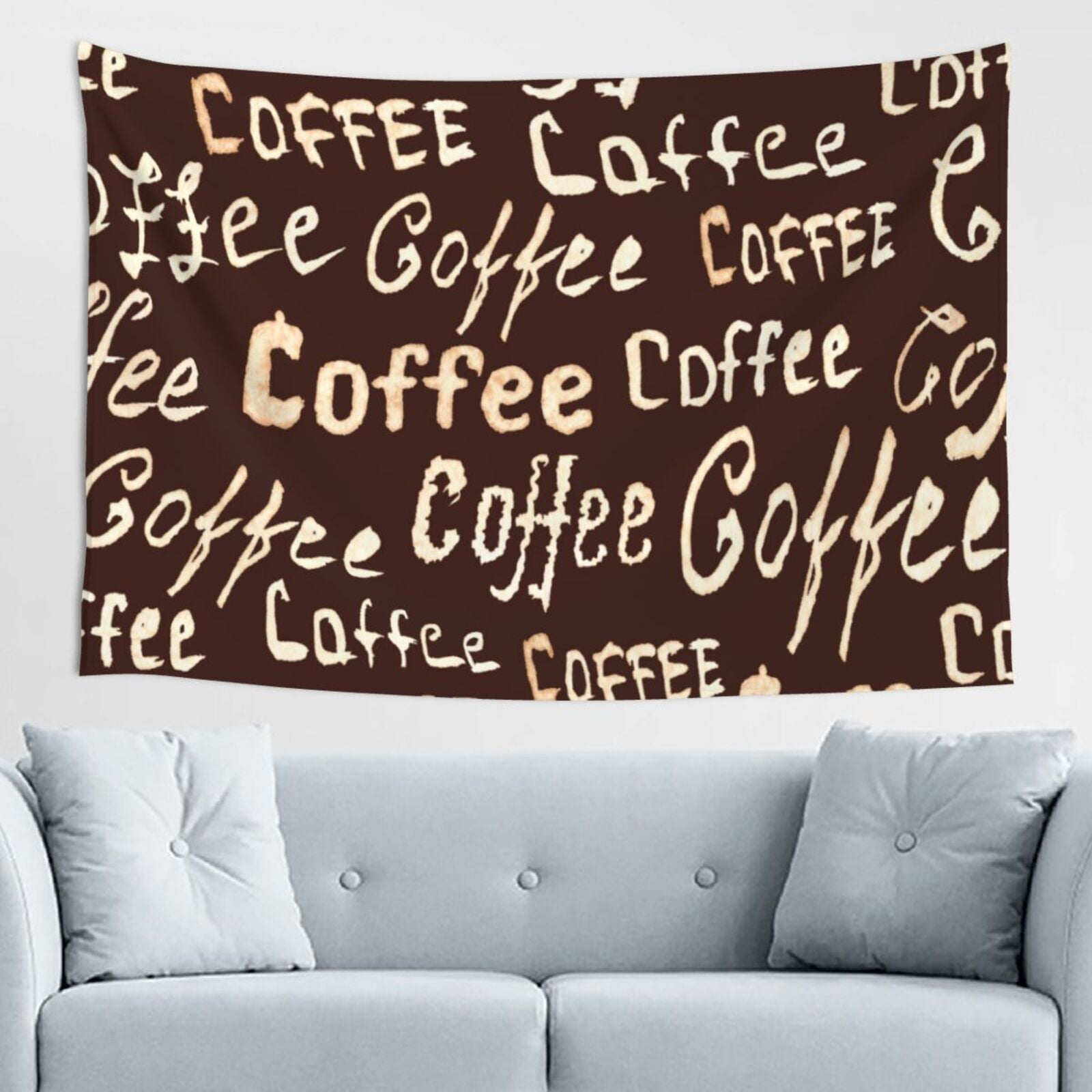 XMXT Wall Tapestry, Retro Coffee Elements Wall Decor Tapestry for ...