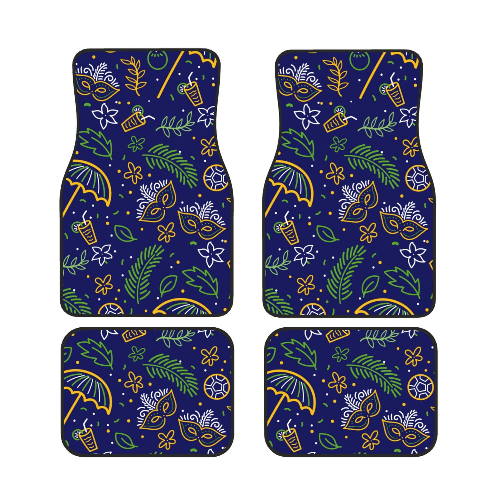 XMXT Waterproof Floor Mats for Cars, Hand Painted Brazilian Carnival ...