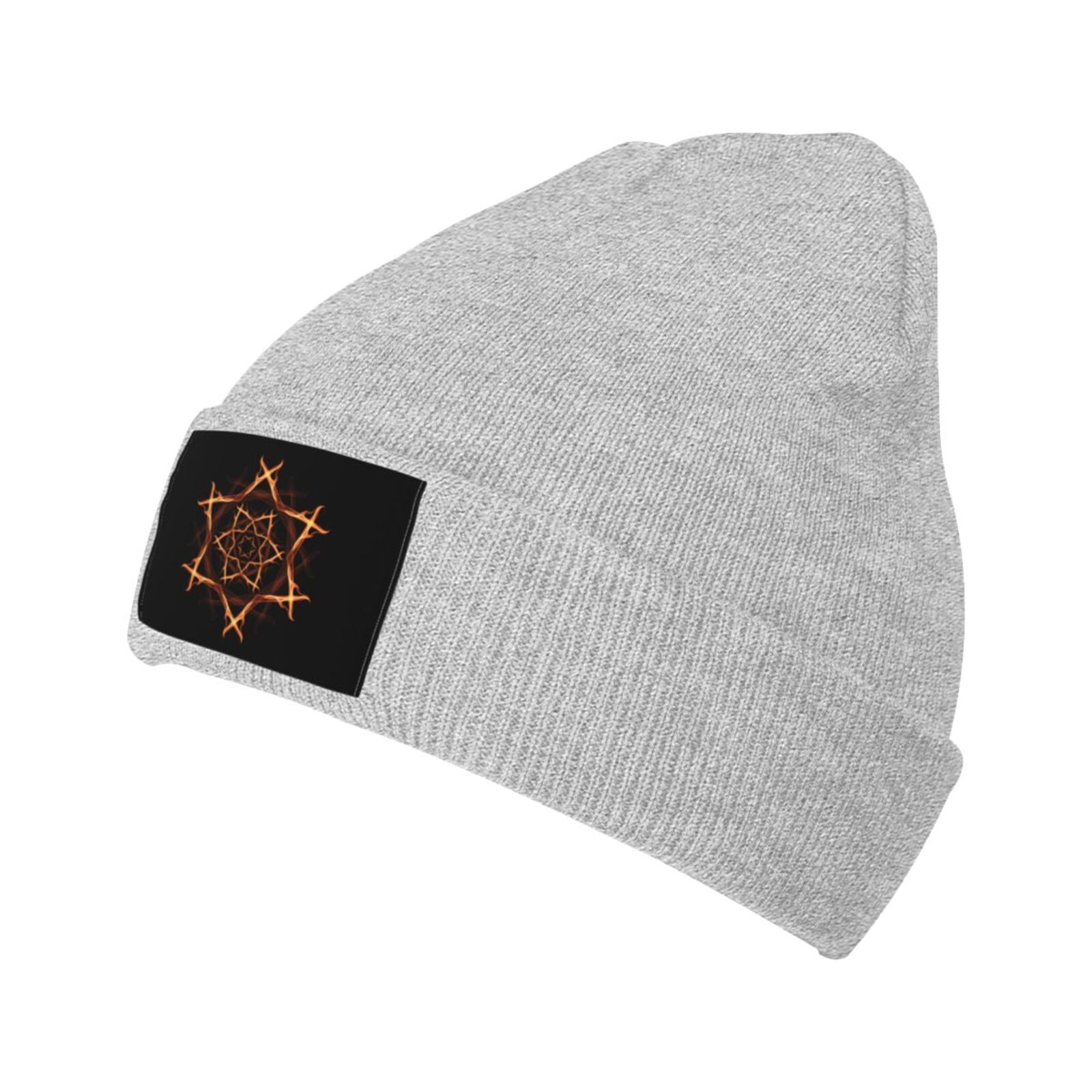 XMXT Winter Casual Beanie Hats for Men Women, Wizard Pentagram Pattern ...