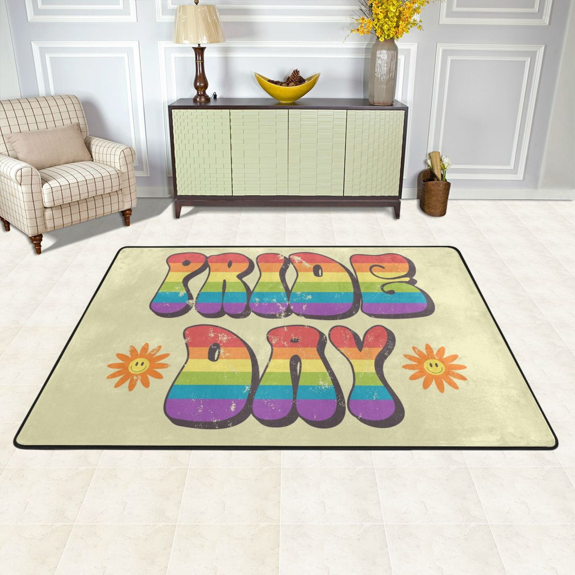 XMXY Area Rugs Doormat Outdoor Entrance, Lgbt Pride Day Facecloth Non ...