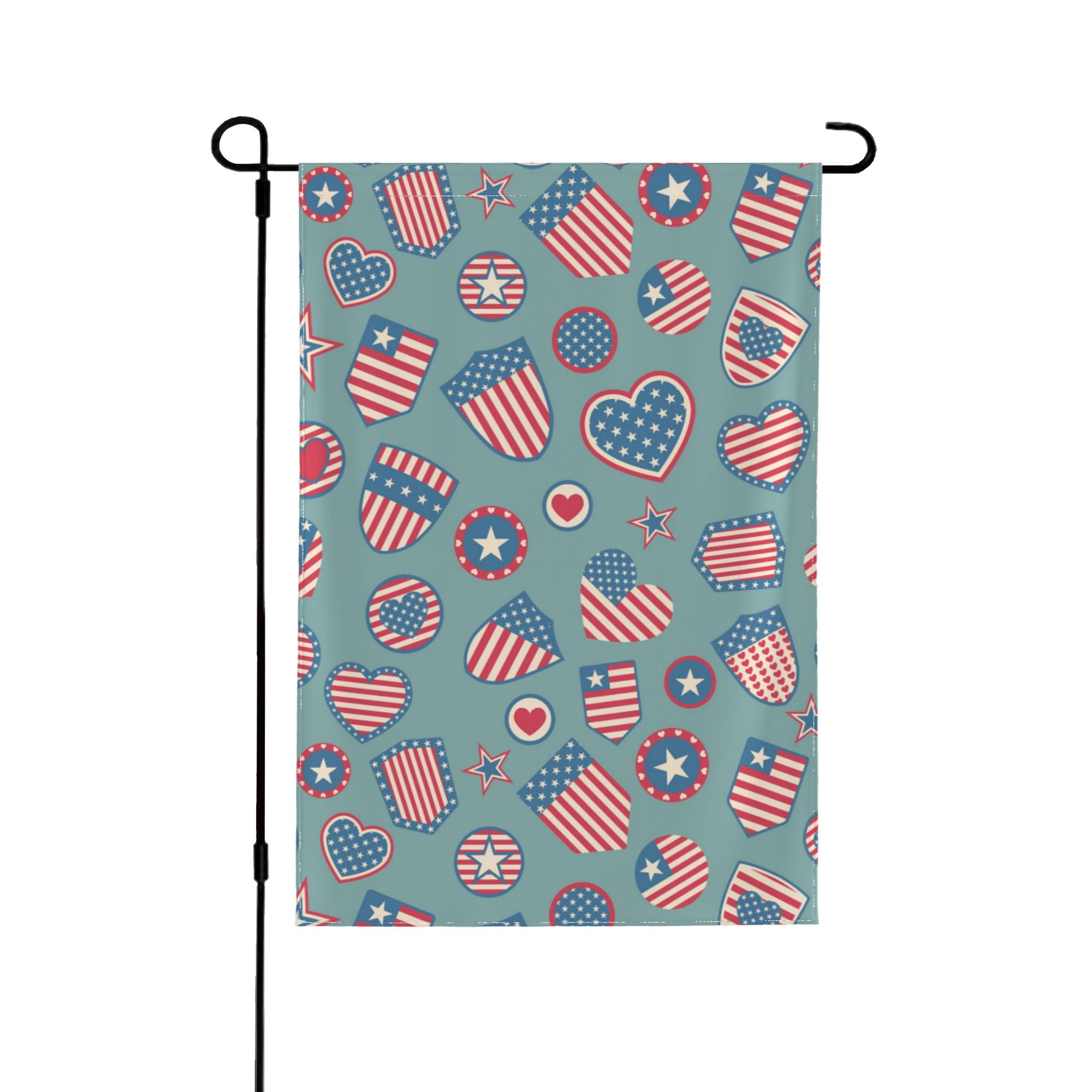 XMXY Blue Stripes Shield Badge Garden Flags Double Sided,Farmhouse ...