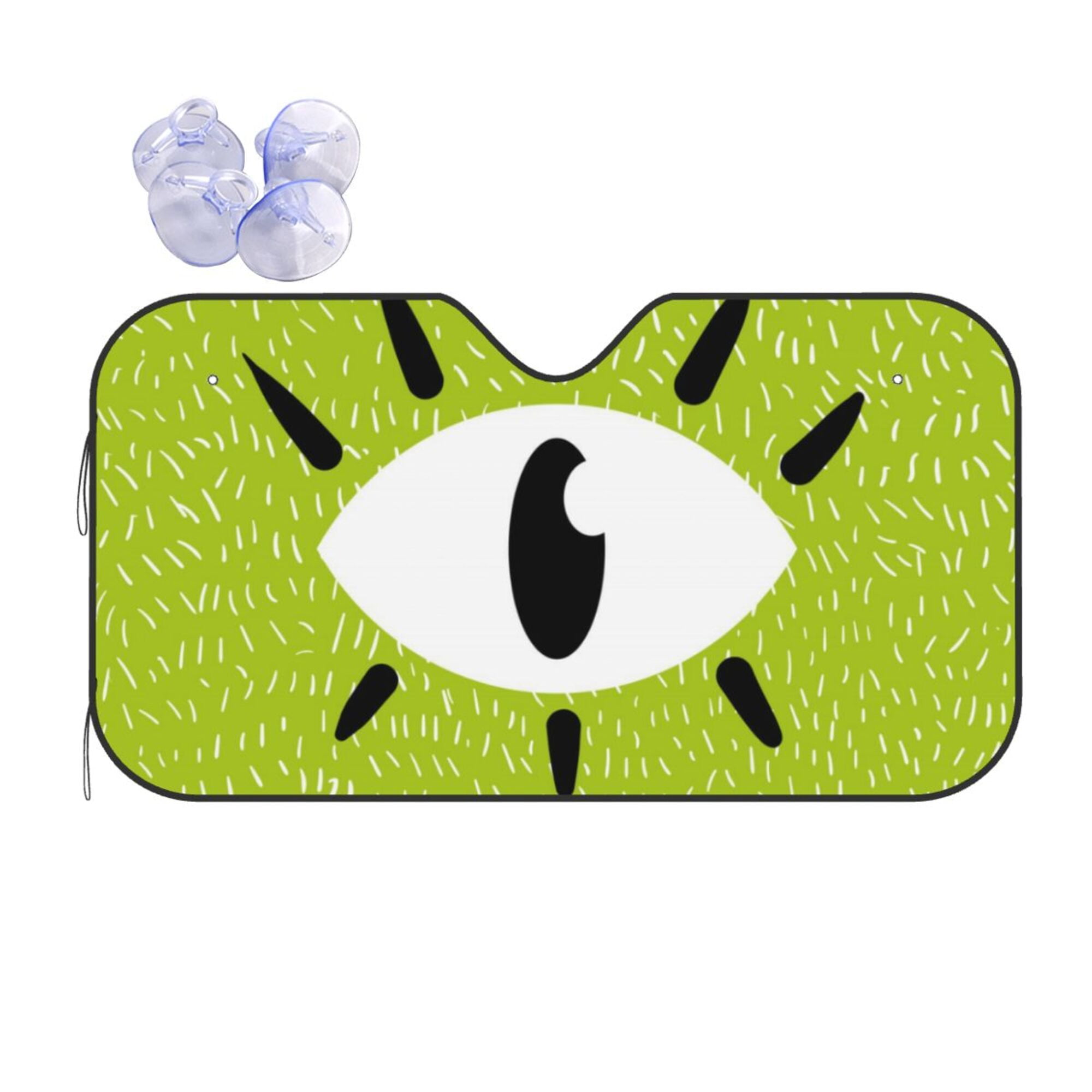 XMXY Car Sun Shade Windshield, Eyes Green Background Automotive Front ...
