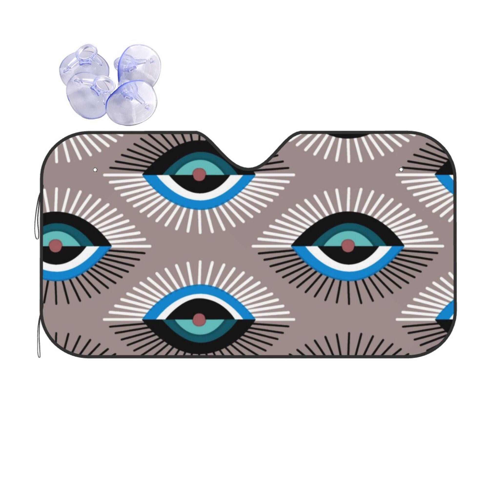 XMXY Car Sun Shade Windshield, Modern Blue Eyes Automotive Front Window ...
