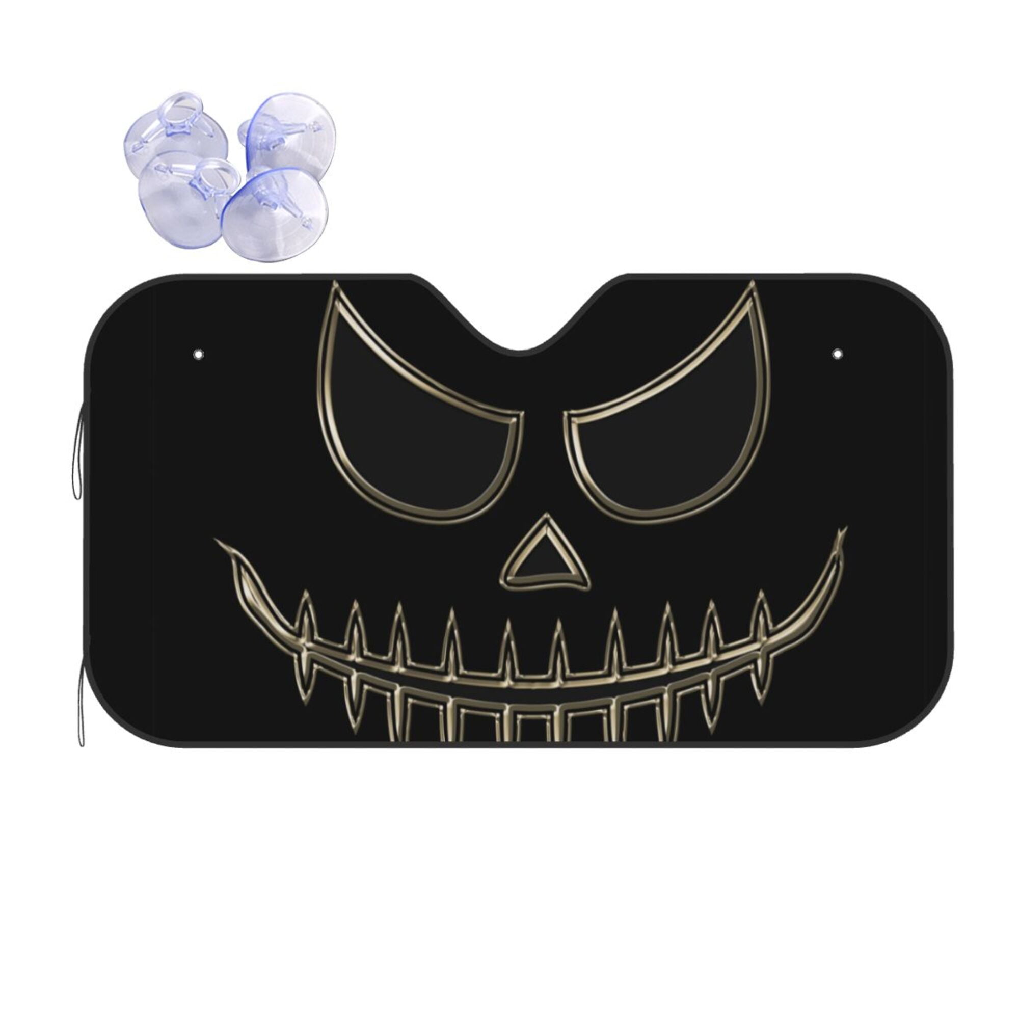 XMXY Car Sun Shade Windshield, Scary Evil Jack-o-lantern Automotive ...