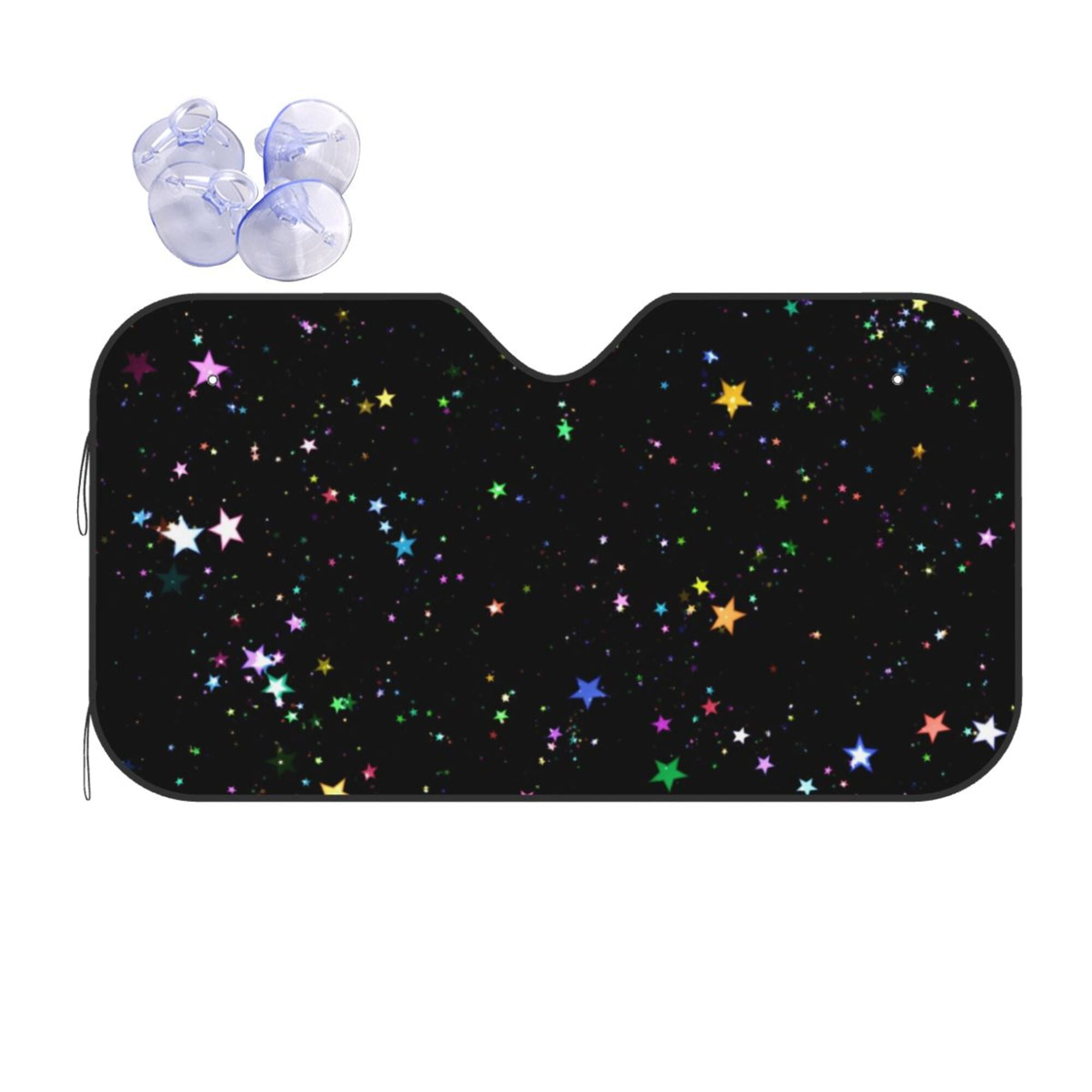 XMXY Car Sun Shade Windshield, Stars Starry Colorful Automotive Front ...