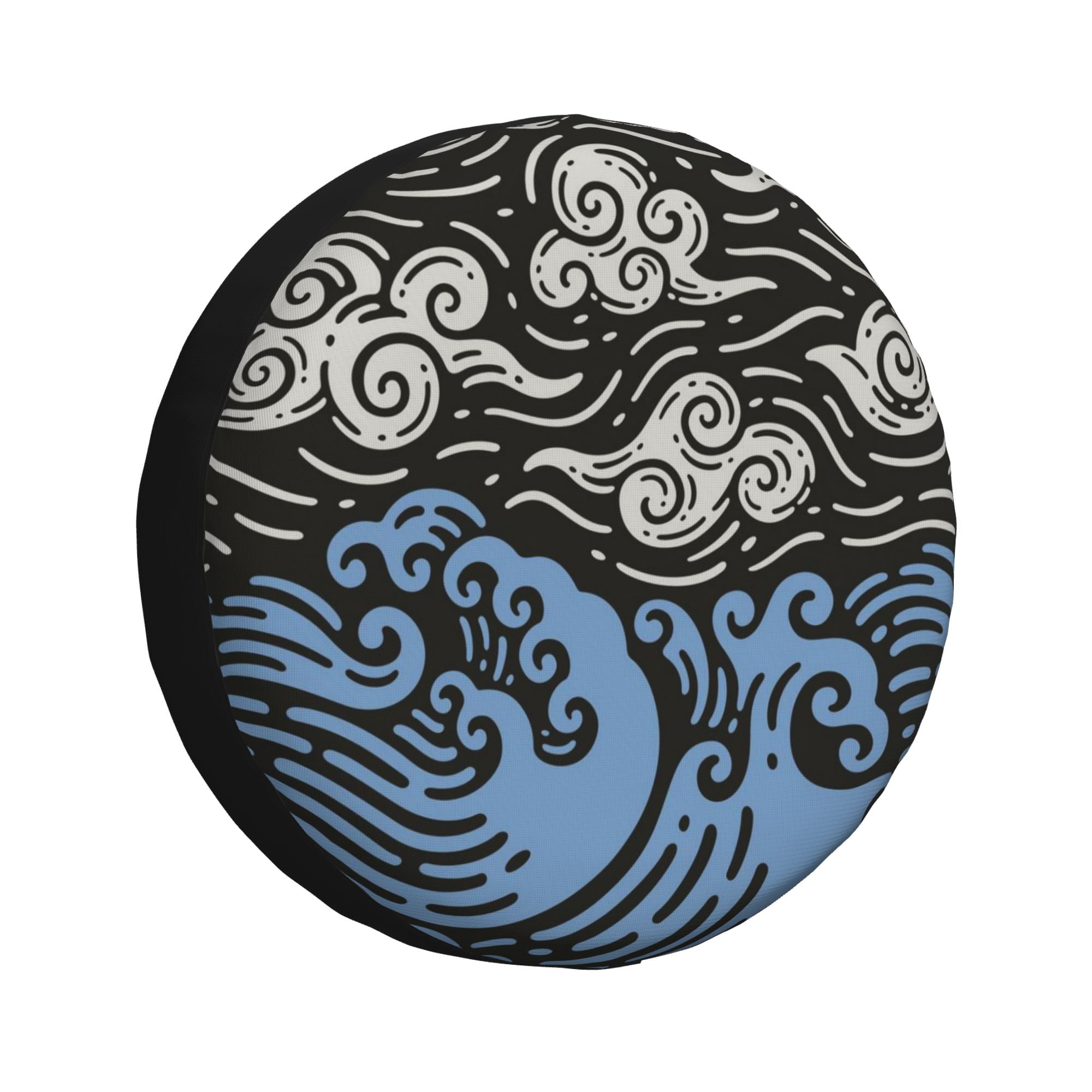 XMXY Cartoon Drawing Waves Spare Tire Cover, Universal Waterproof Cover ...