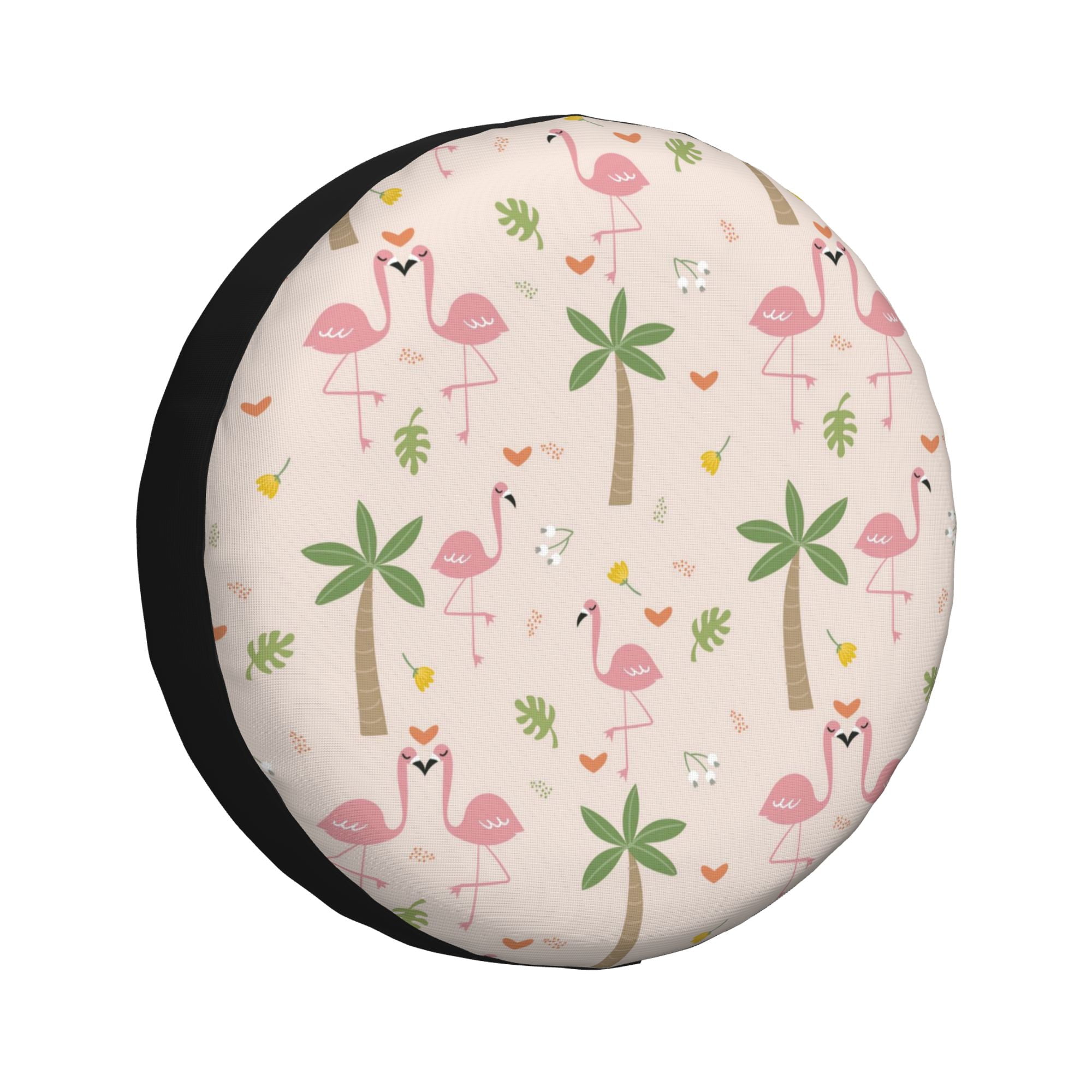 XMXY Cartoon Flamingos Pink Background Spare Tire Cover, Universal ...