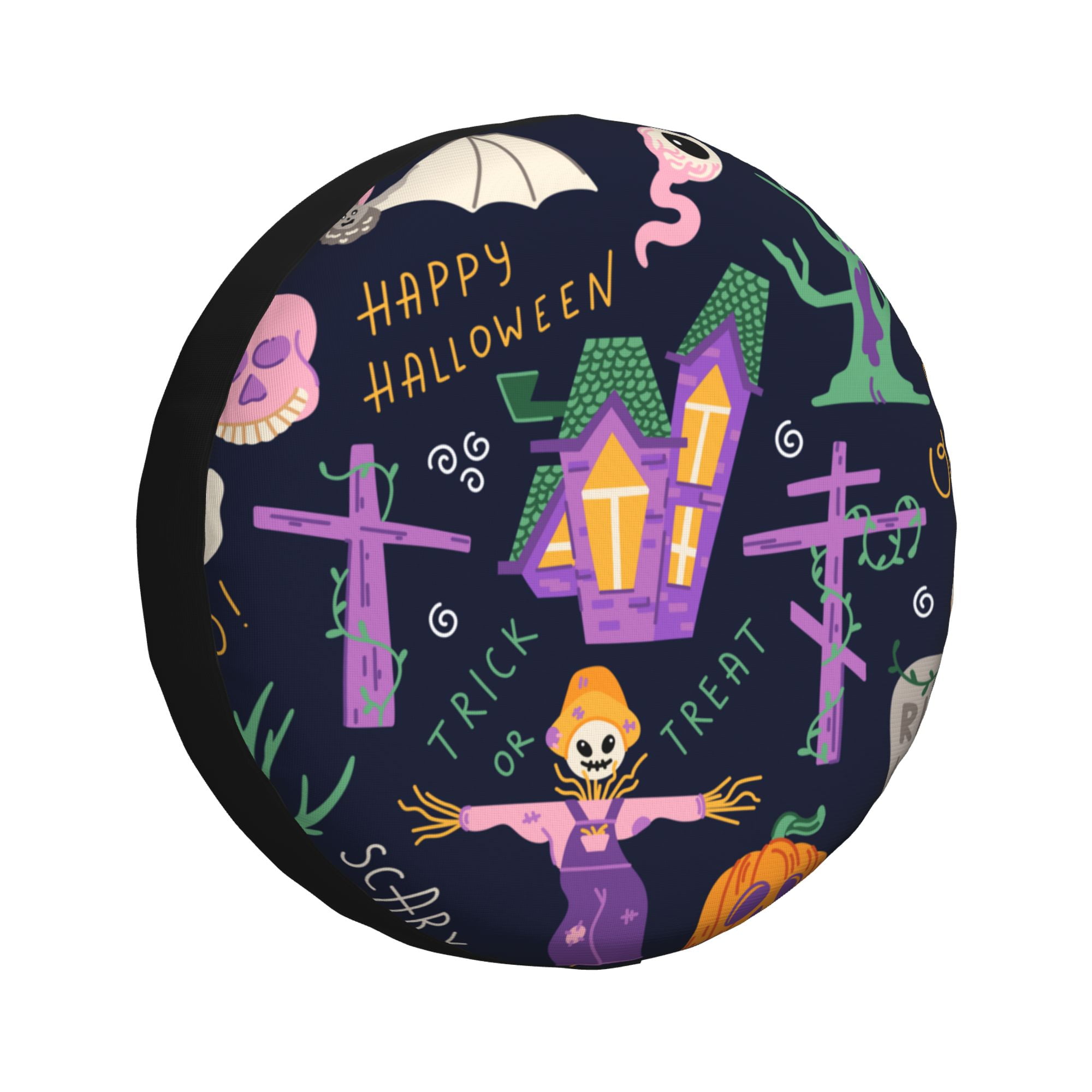 XMXY Cartoon Funny Ghost Spare Tire Cover, Universal Waterproof Cover ...