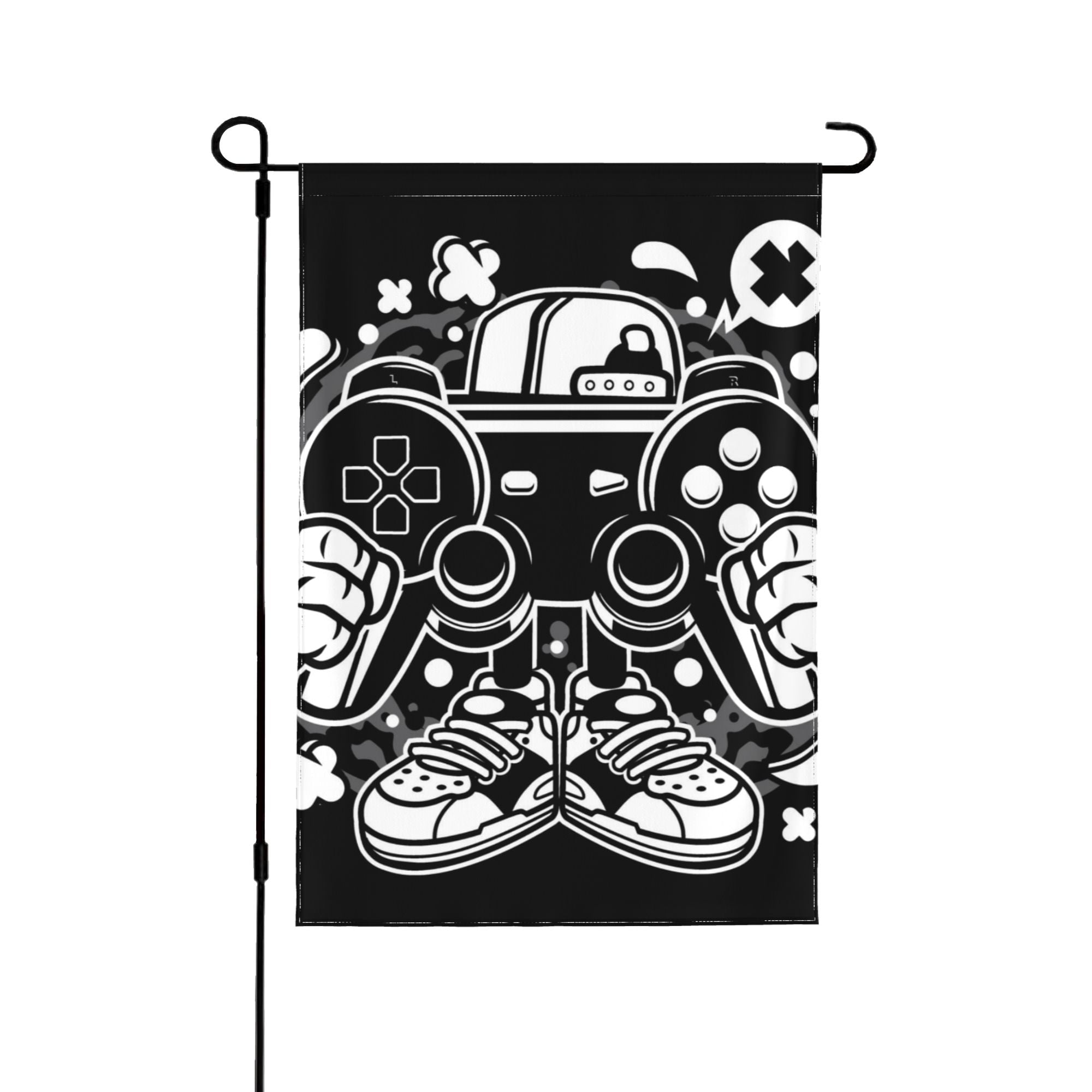 XMXY Cartoon Gamer Sticker Character Garden Flags Double Sided ...