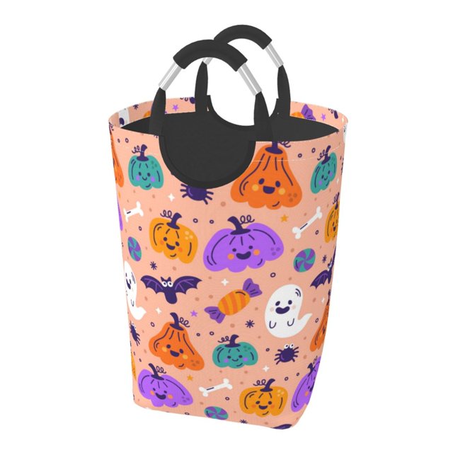 XMXY Cartoon Ghost Colored Pumpkin Rectangular Laundry Basket Organizer ...