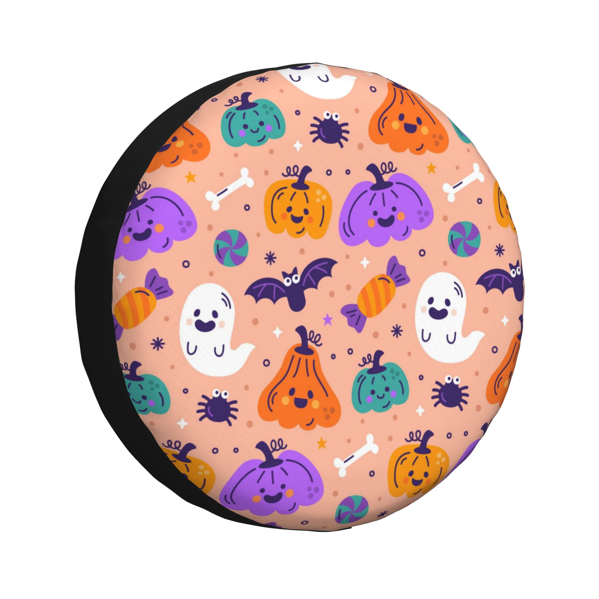 XMXY Cartoon Ghost Colored Pumpkin Spare Tire Cover, Universal ...