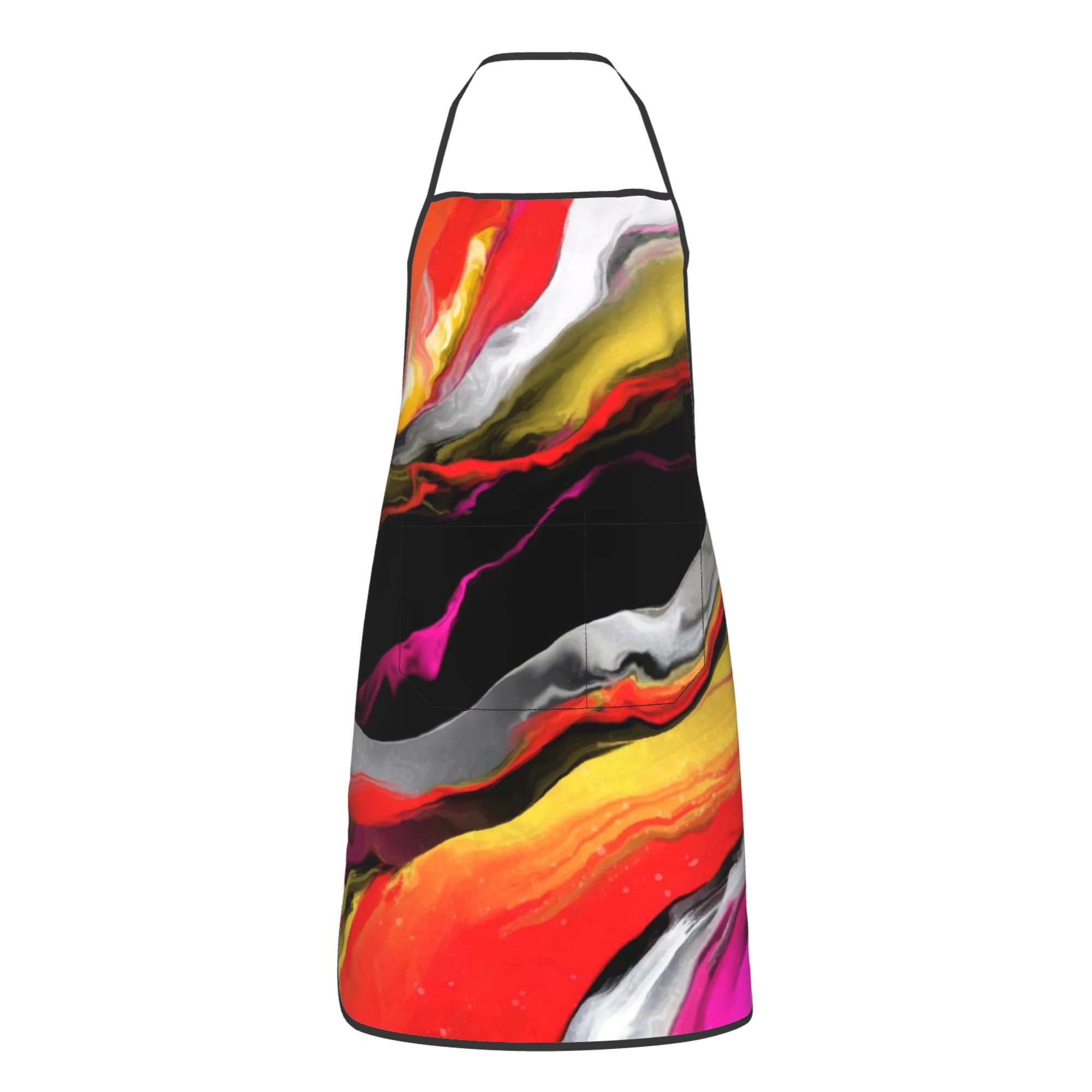 XMXY Chef Aprons with Pockets for Women Men, Colorful Abstract Splash ...