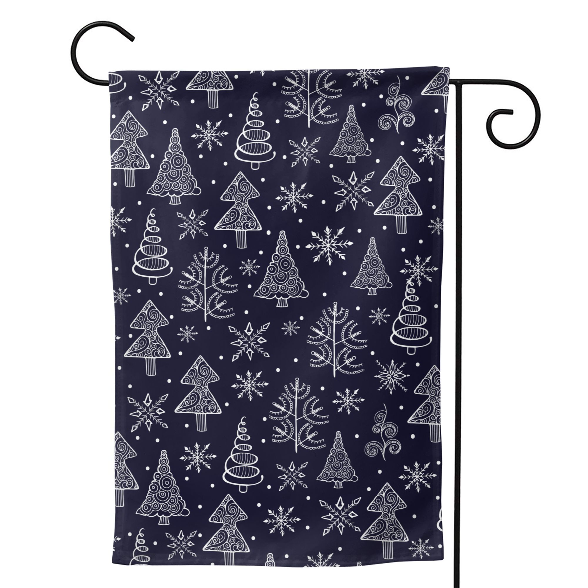 XMXY Christmas Tree Dark Blue Garden Flags Double Sided,Farmhouse ...