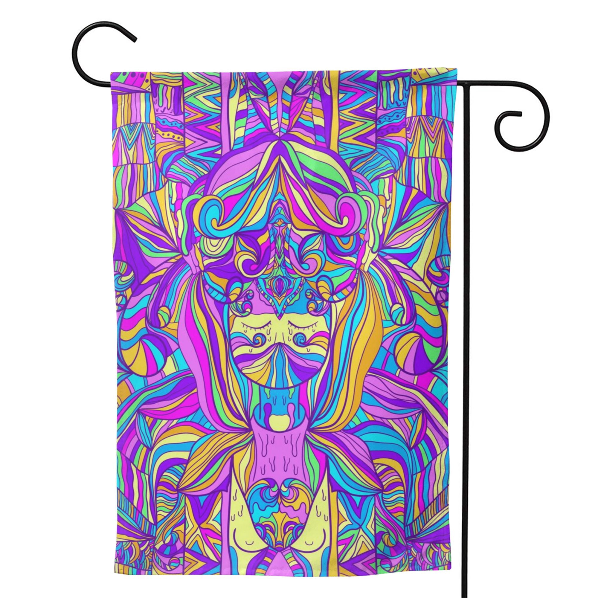 XMXY Crying Girl Swirl Psychedelic Garden Flags Double Sided,Farmhouse ...