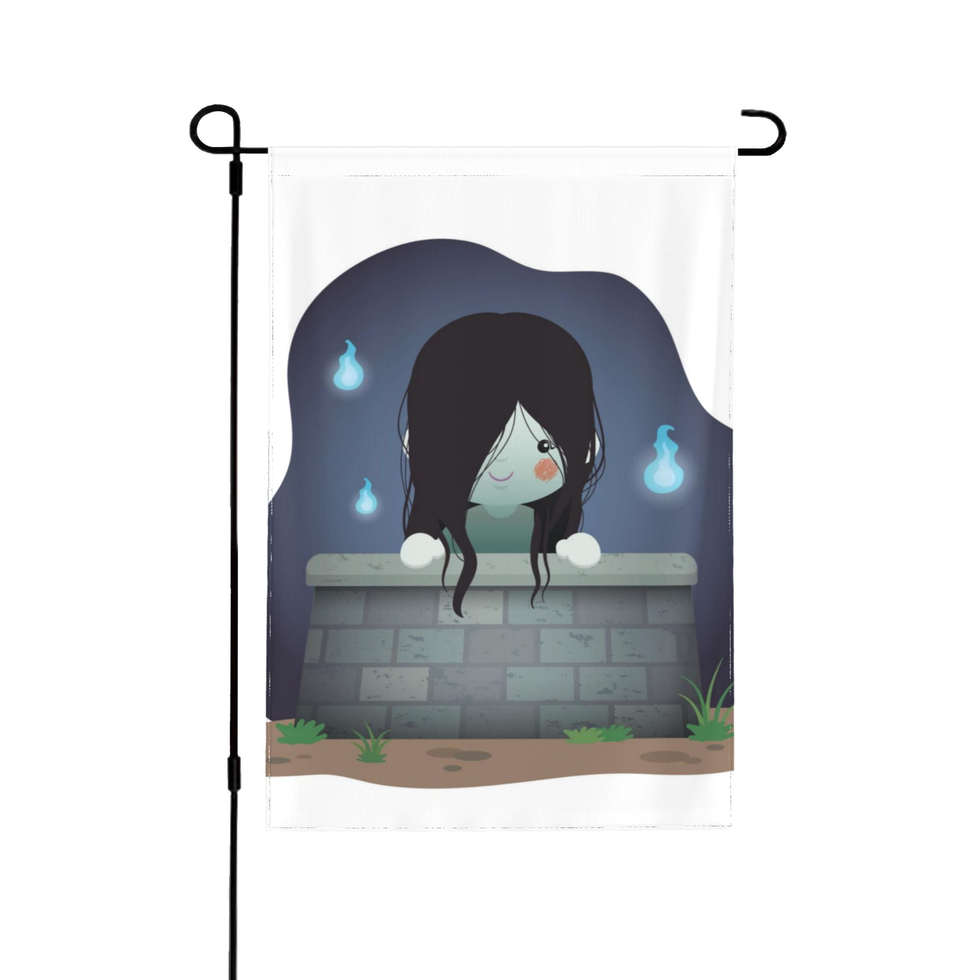 XMXY Cute Girl Female Ghost Garden Flags Double Sided,Farmhouse Holiday ...