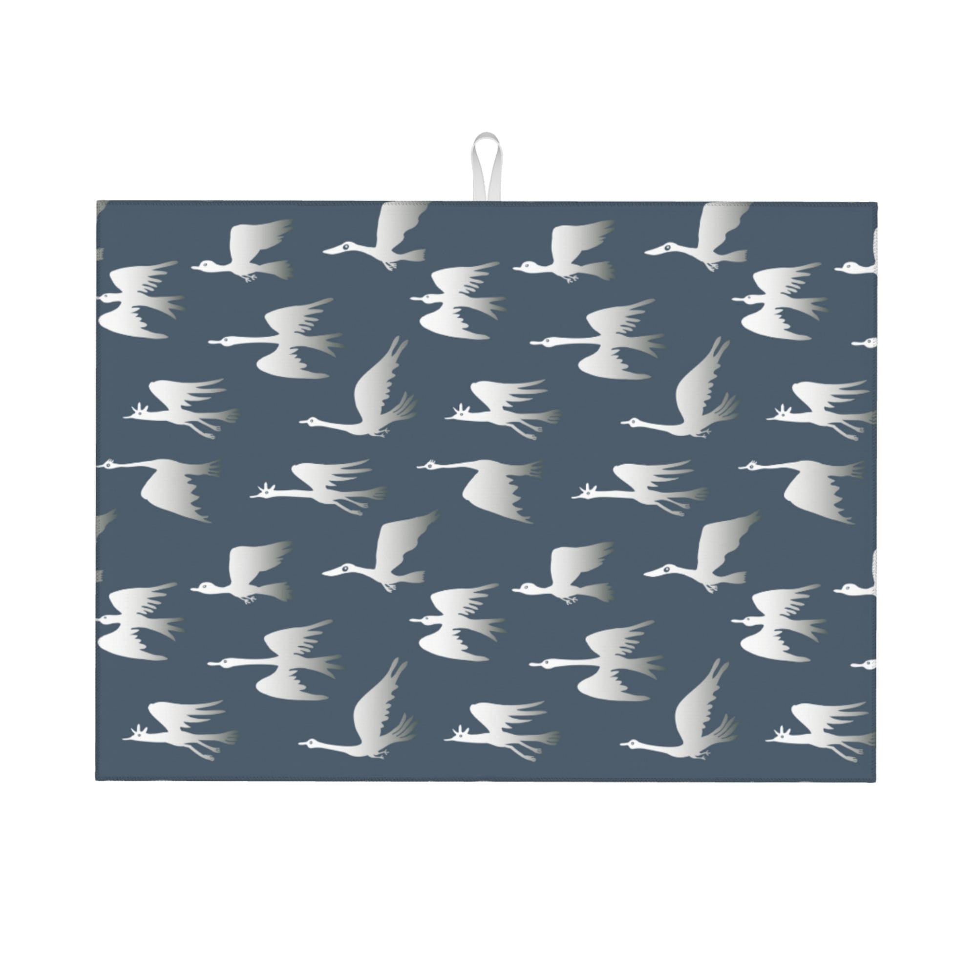 XMXY Dish Drying Mat for Kitchen Counter, Cartoon Duck Group Absorbent ...