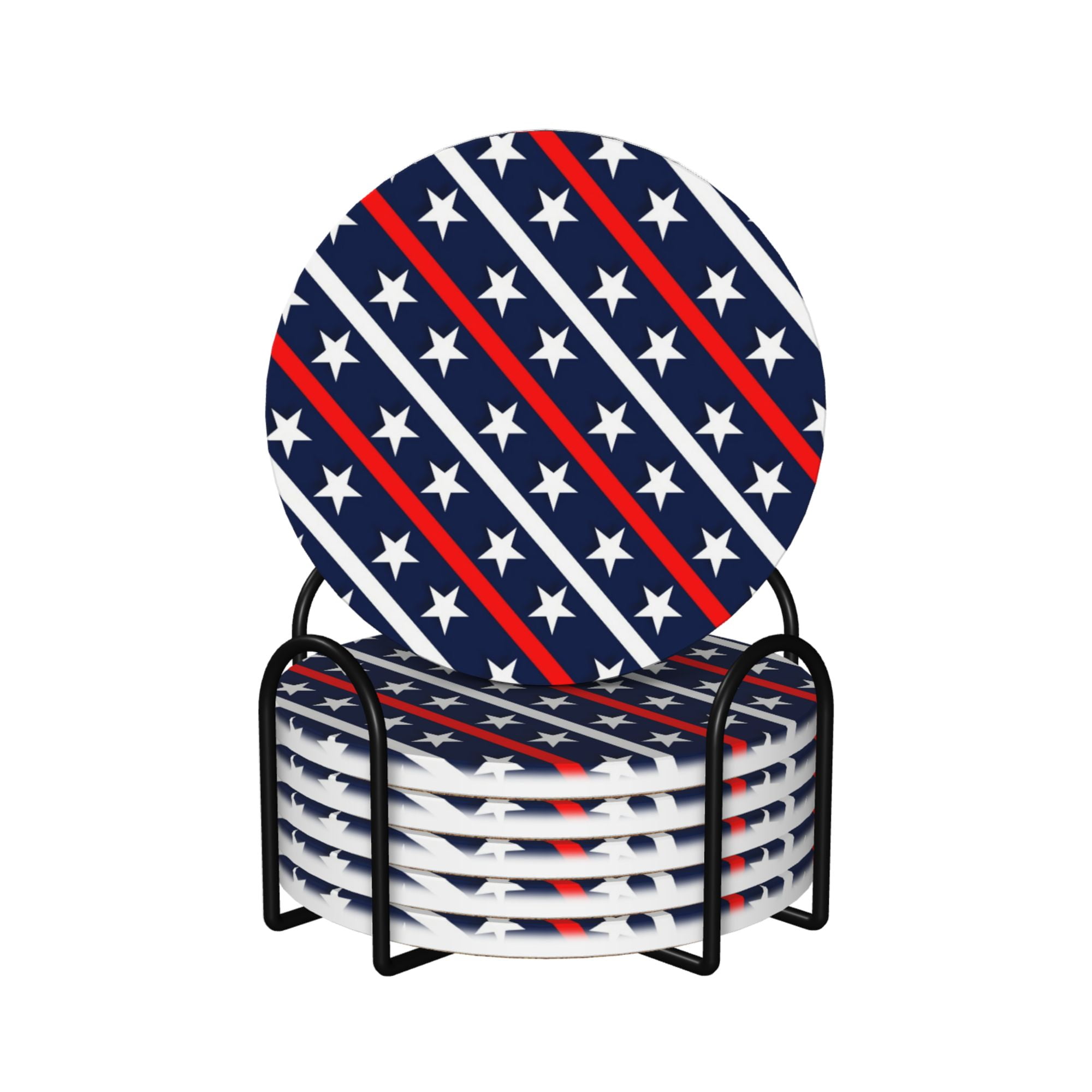 XMXY Drink Coasters with Holder for Coffee Table, Geometry Red White ...