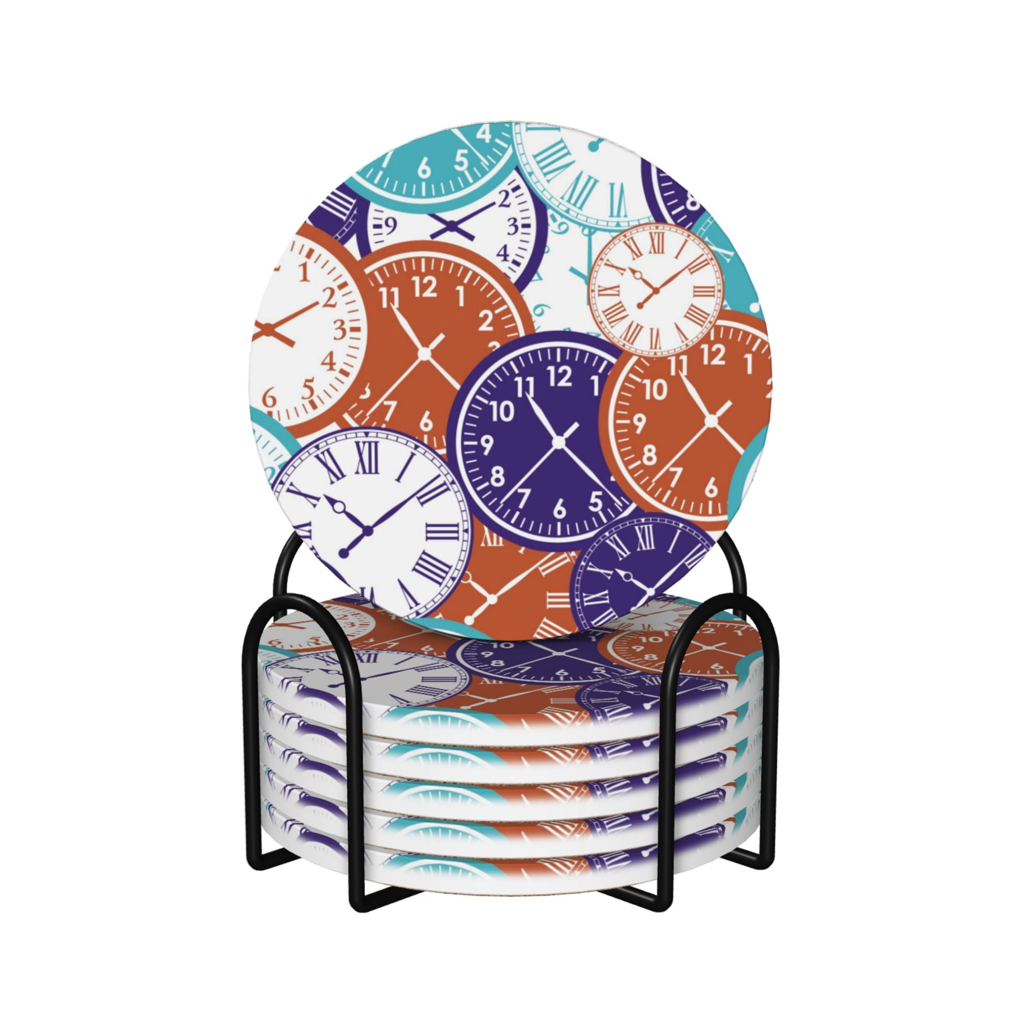 XMXY Drink Coasters with Holder for Coffee Table, Abstract Coloured ...