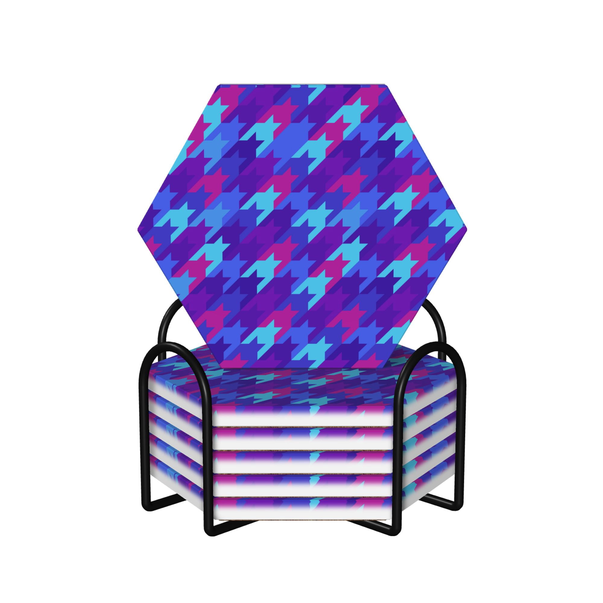 XMXY Drink Coasters with Holder for Coffee Table, Classical Blue ...