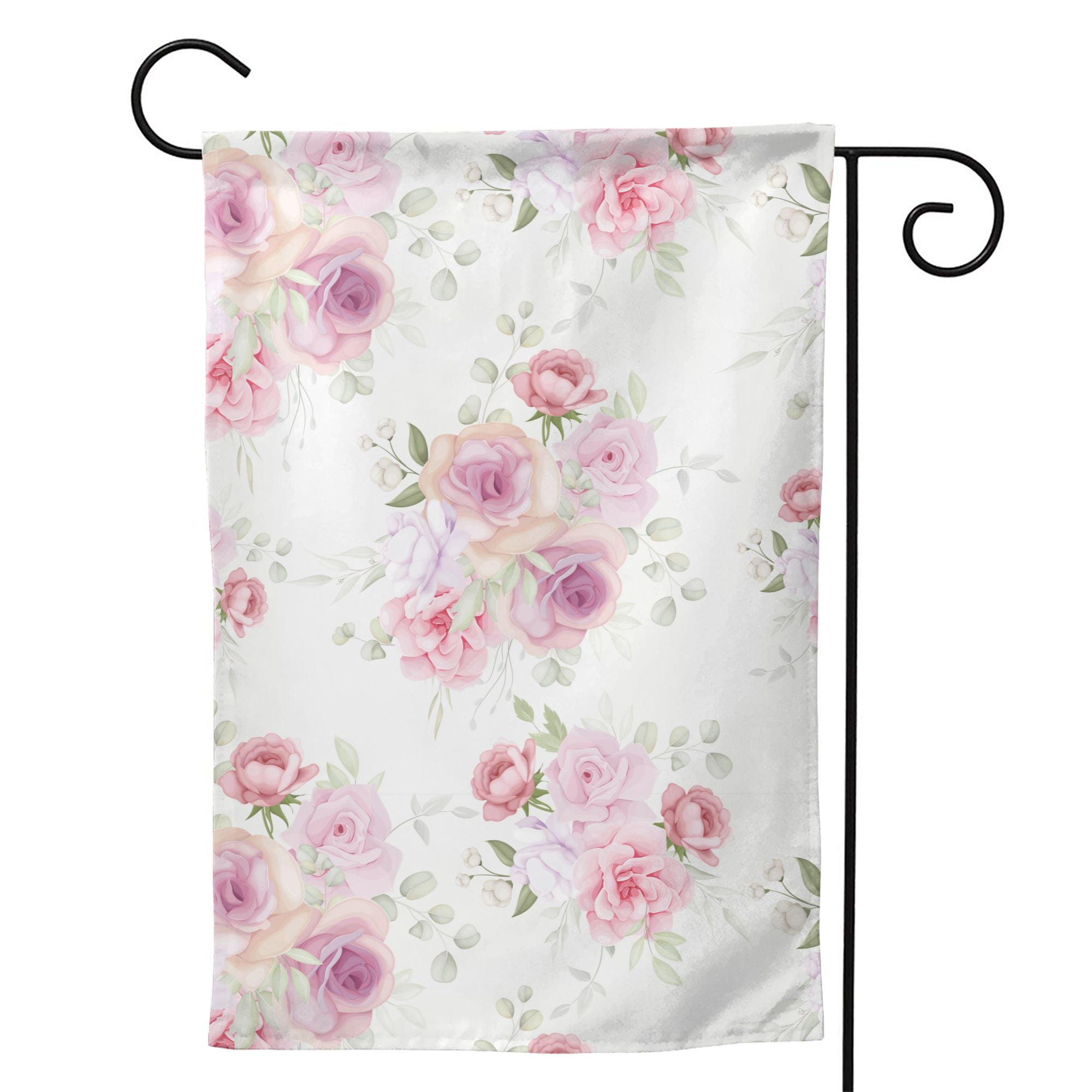 XMXY Elegant Roses Print Garden Flags Double Sided,Farmhouse Holiday ...