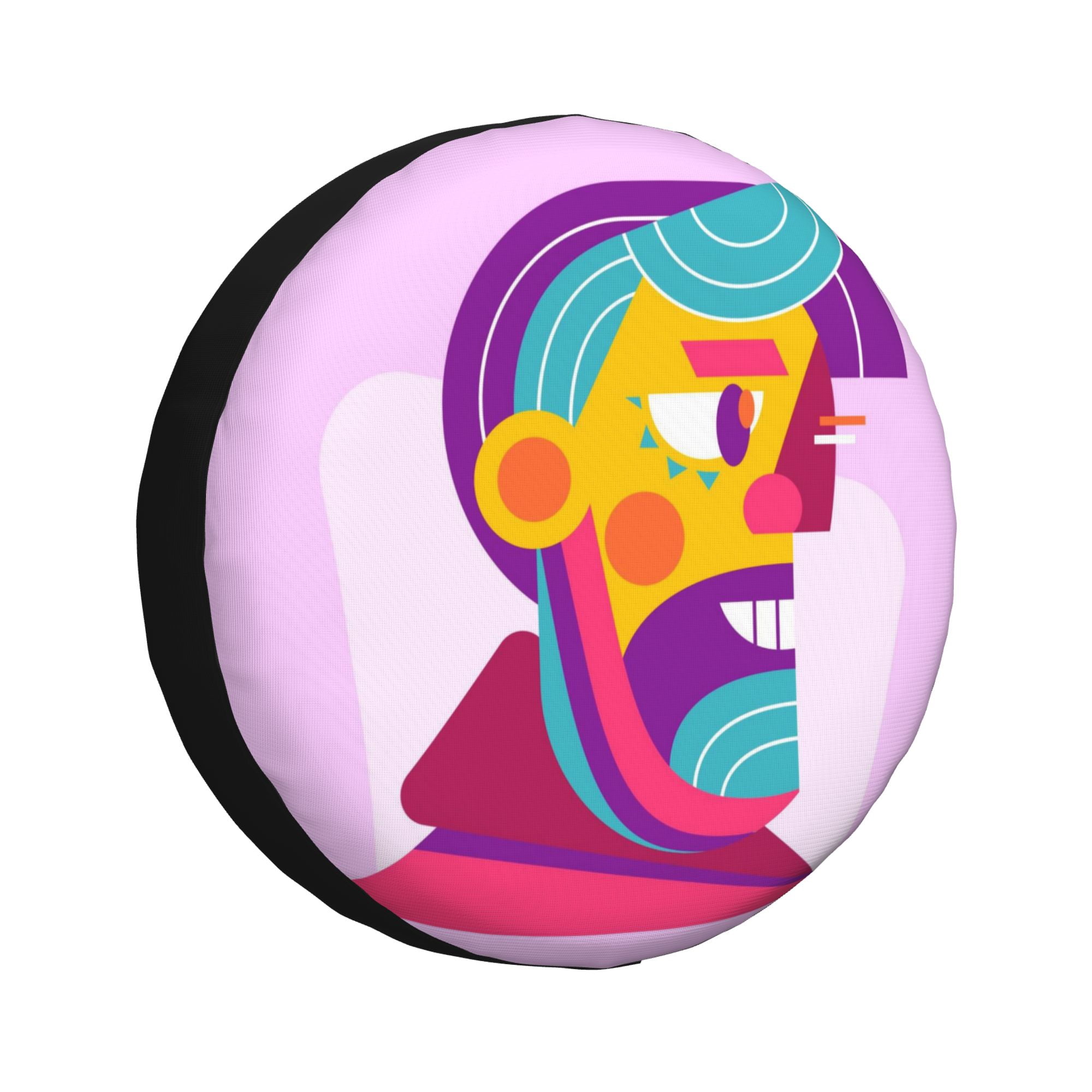 XMXY Face Art Line Expression Spare Tire Cover, Universal Waterproof ...