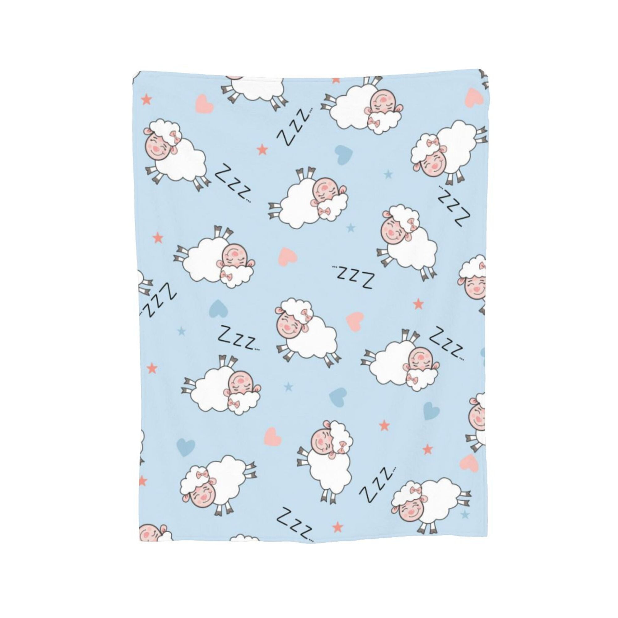 XMXY Fleece Throw Blanket for Couch, Cartoon Drowsy Sheep Lightweight ...