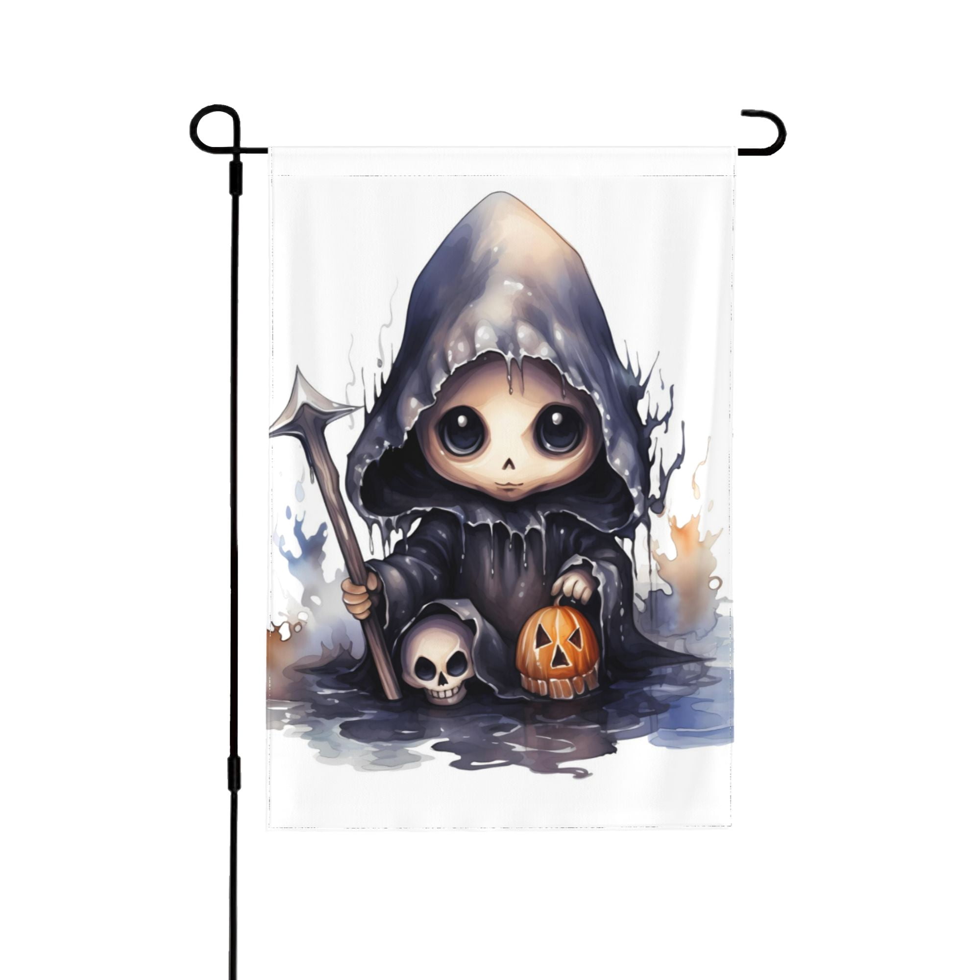 XMXY Halloween Grim Cute Reaper Garden Flags Double Sided,Farmhouse ...