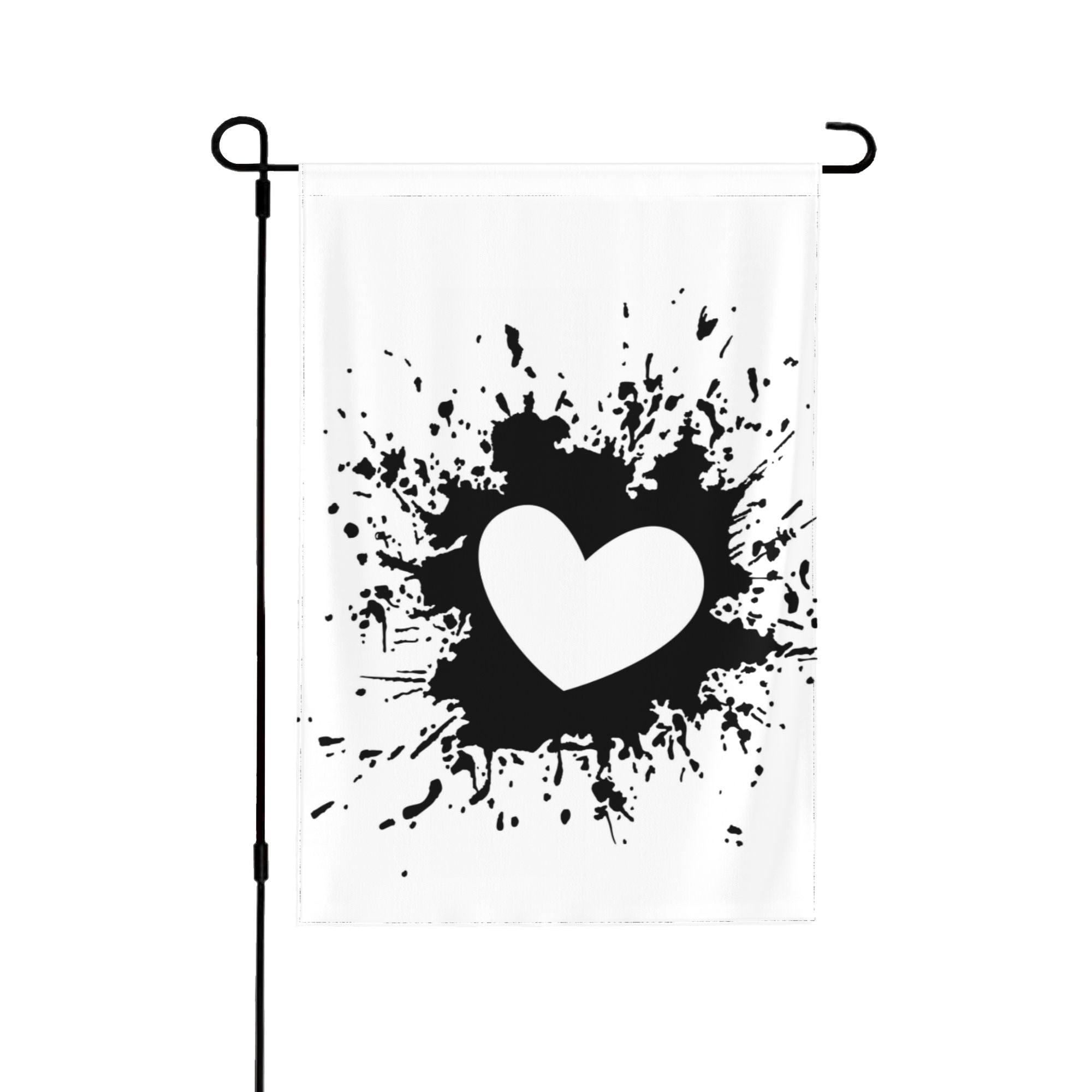 XMXY Heart Blot Ink Design Garden Flags Double Sided,Farmhouse Holiday ...