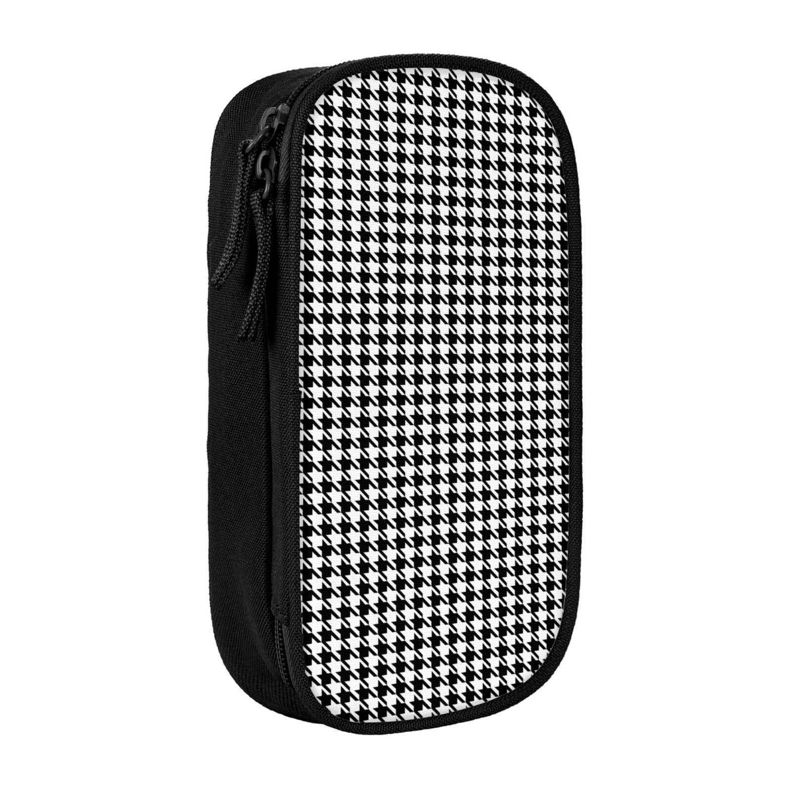 XMXY Houndstooth Checkered Pencil Case Cute Aesthetic, Portable Pencil ...