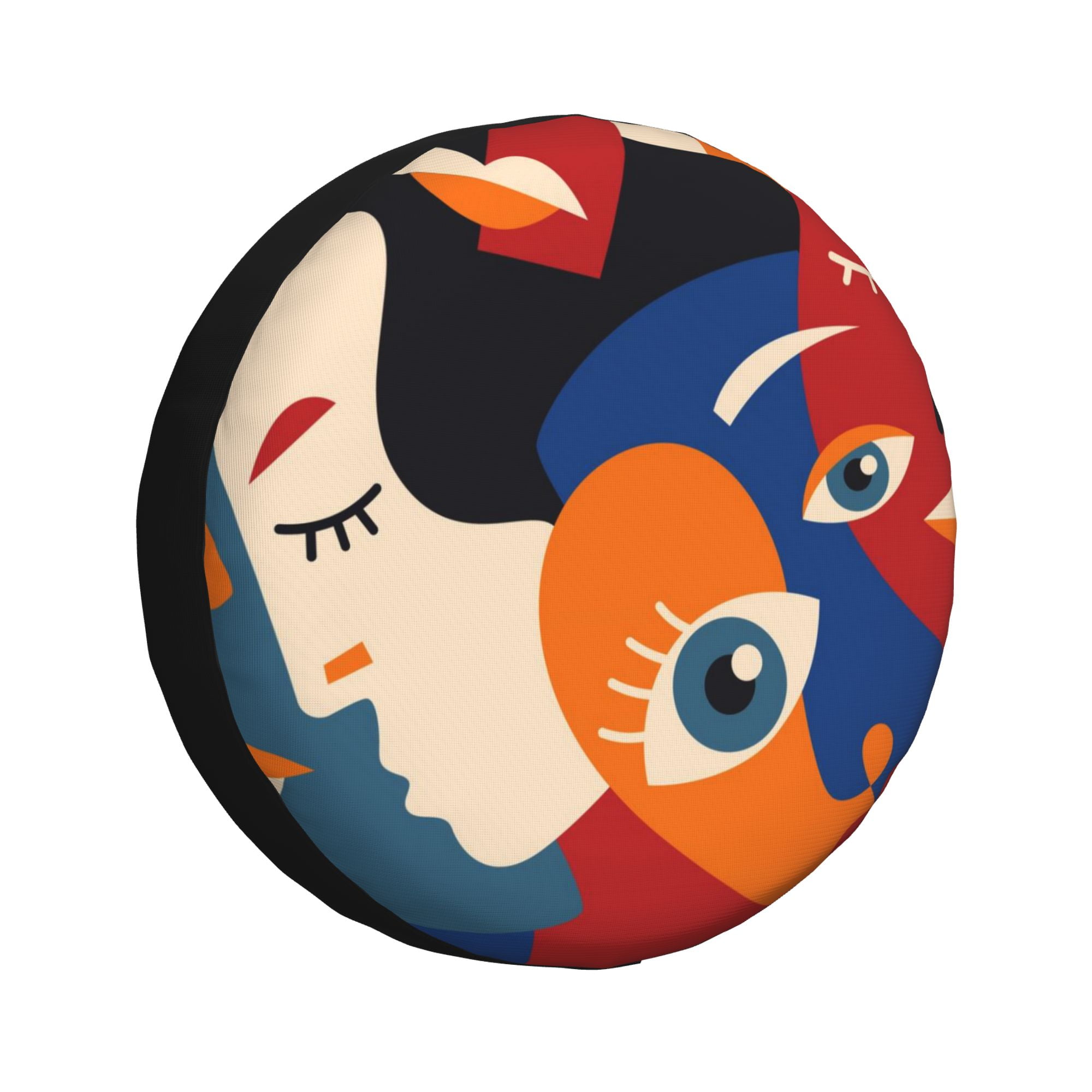 XMXY Mask Abstract Line Art Spare Tire Cover, Universal Waterproof ...