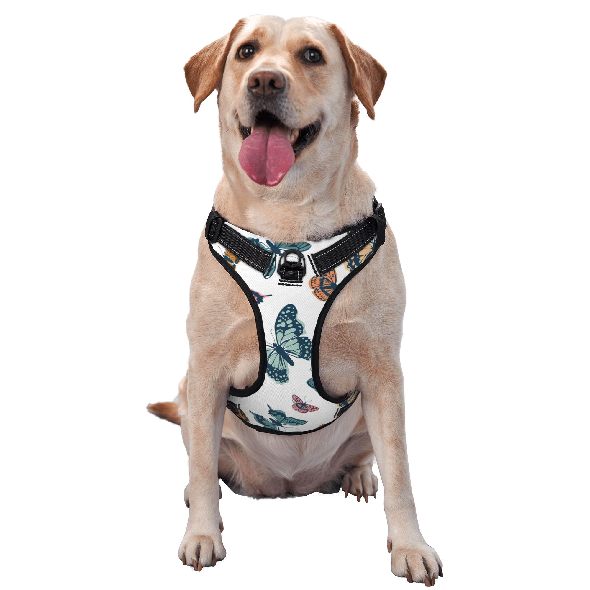 XMXY No Pull Dog Harness, Funny Butterfly Adjustable Reflective Pet ...