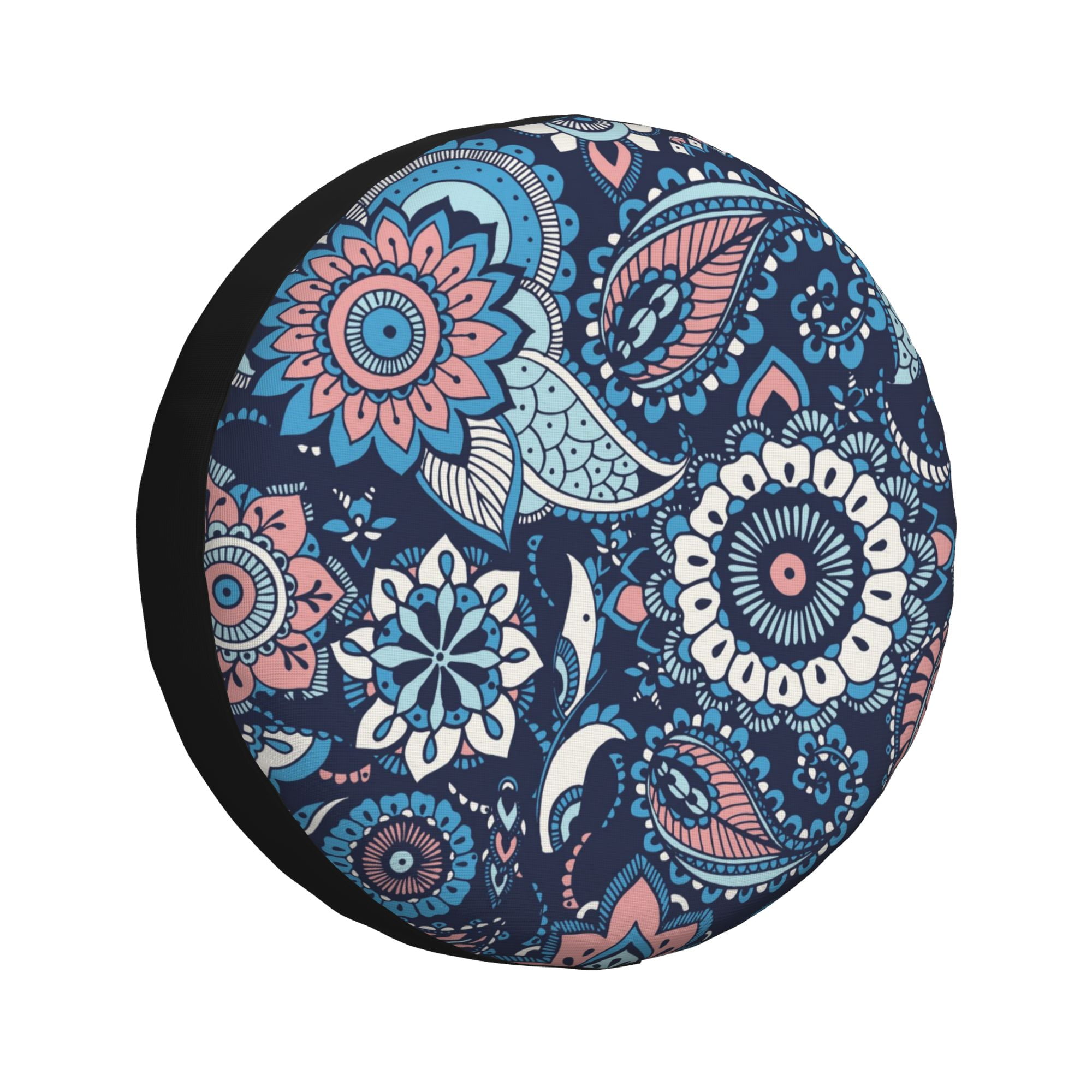 XMXY Ornate Swirl Blue Floral Spare Tire Cover, Universal Waterproof ...
