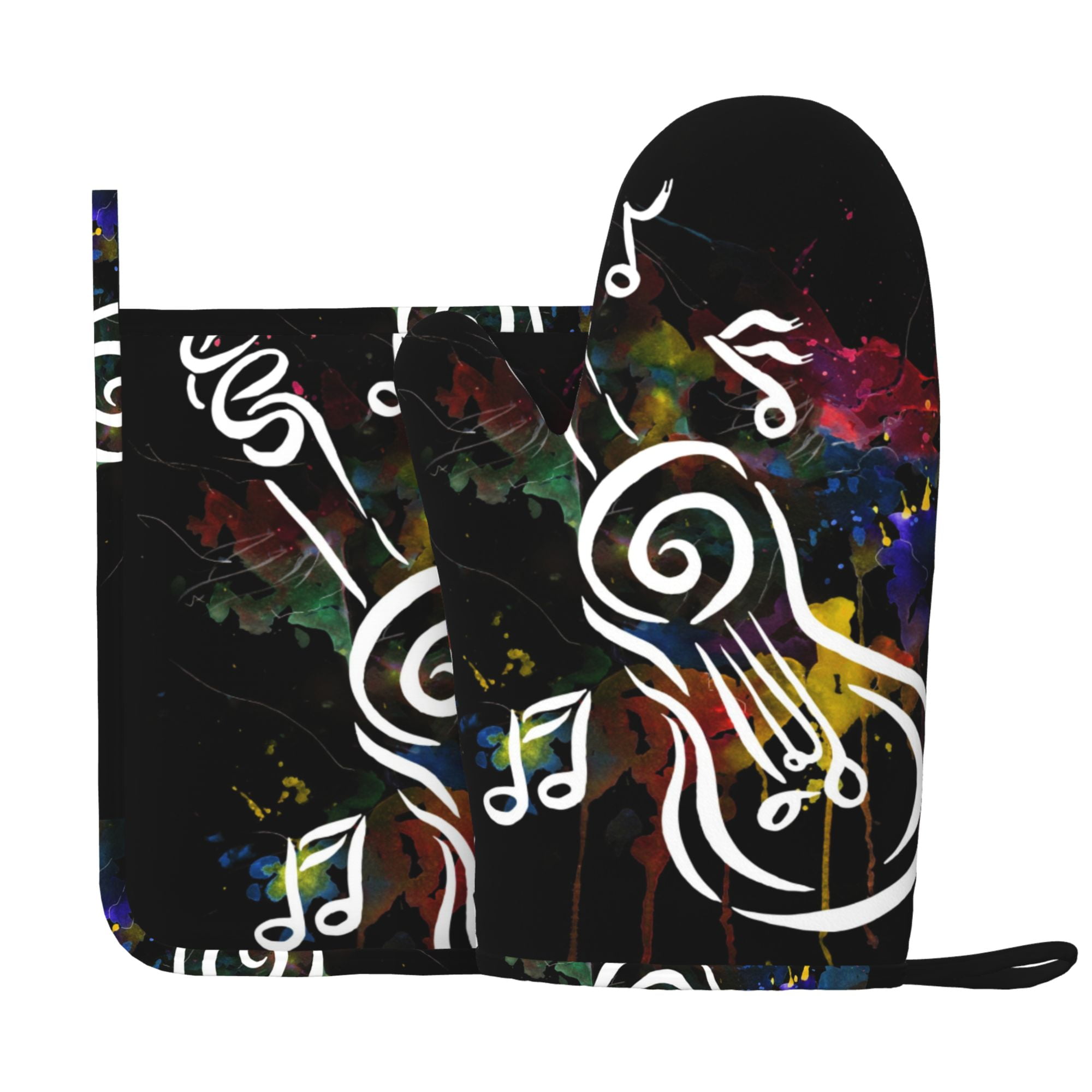 XMXY Oven Mitts and Pot Holders 2 Pcs Sets, Guitar Musical Instruments ...