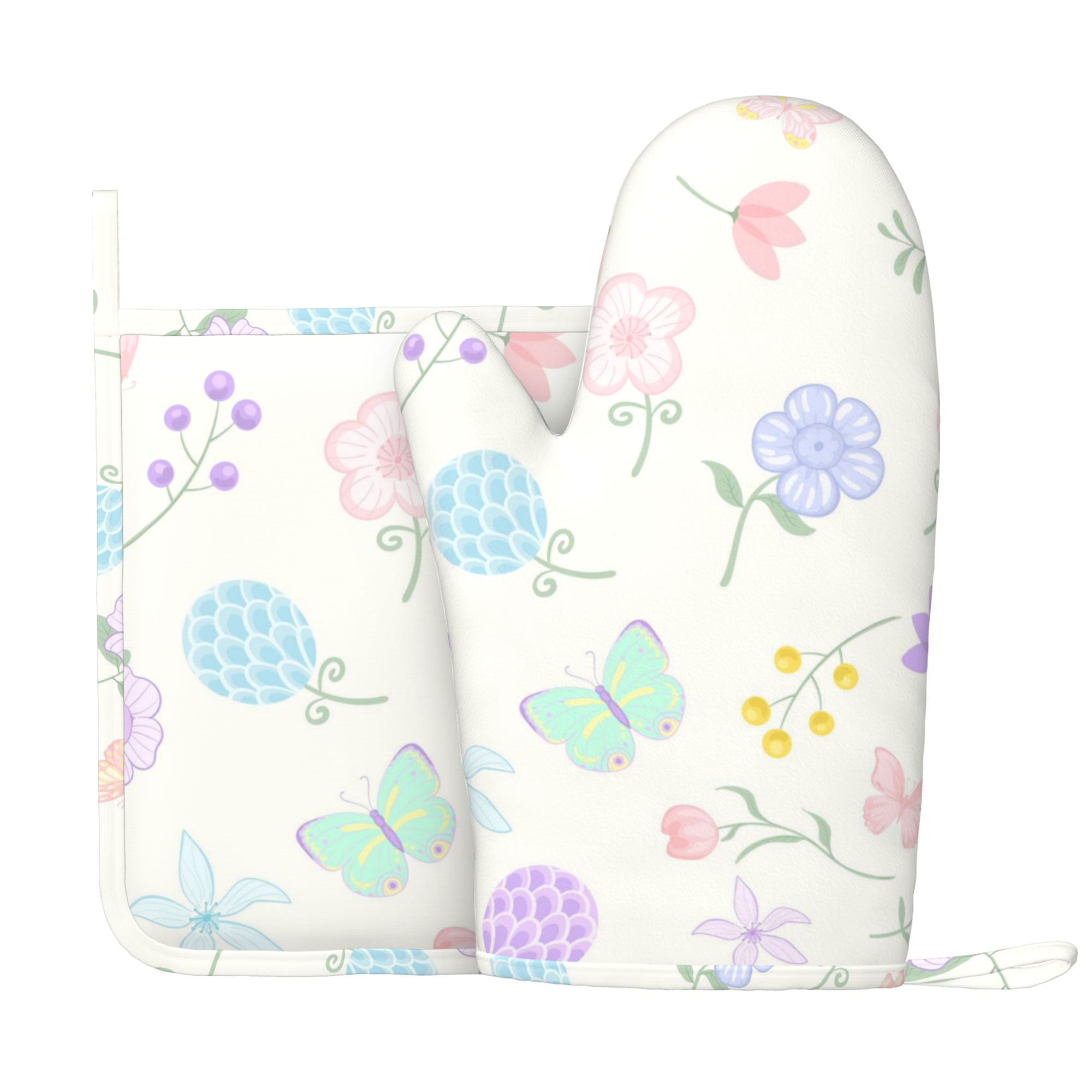 XMXY Oven Mitts and Pot Holders 2 Pcs Sets, Spring Beautiful ...